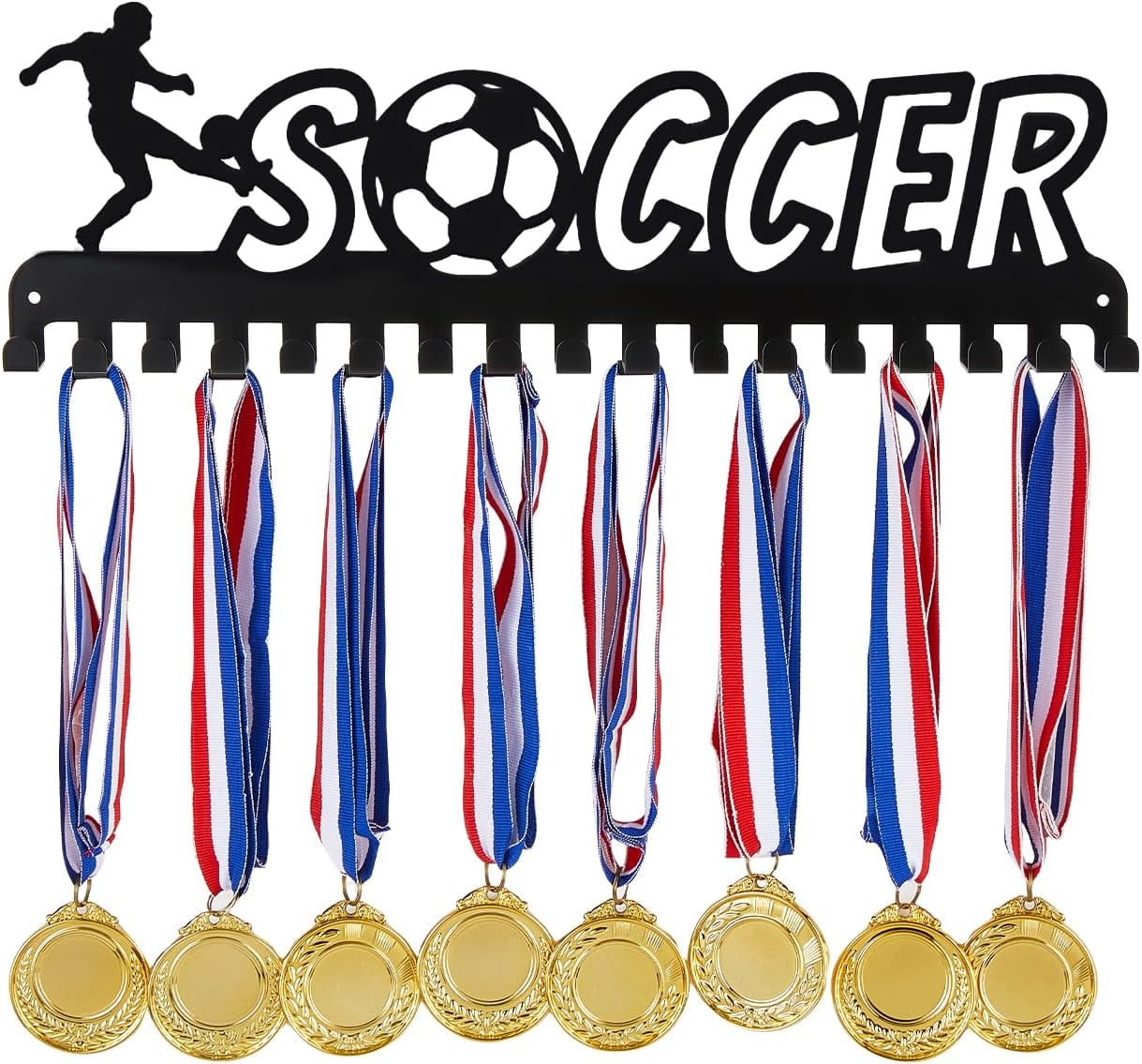 Soccer Medal Hanger Display Soccer Award Metal Holder Rack Sports Medal ...