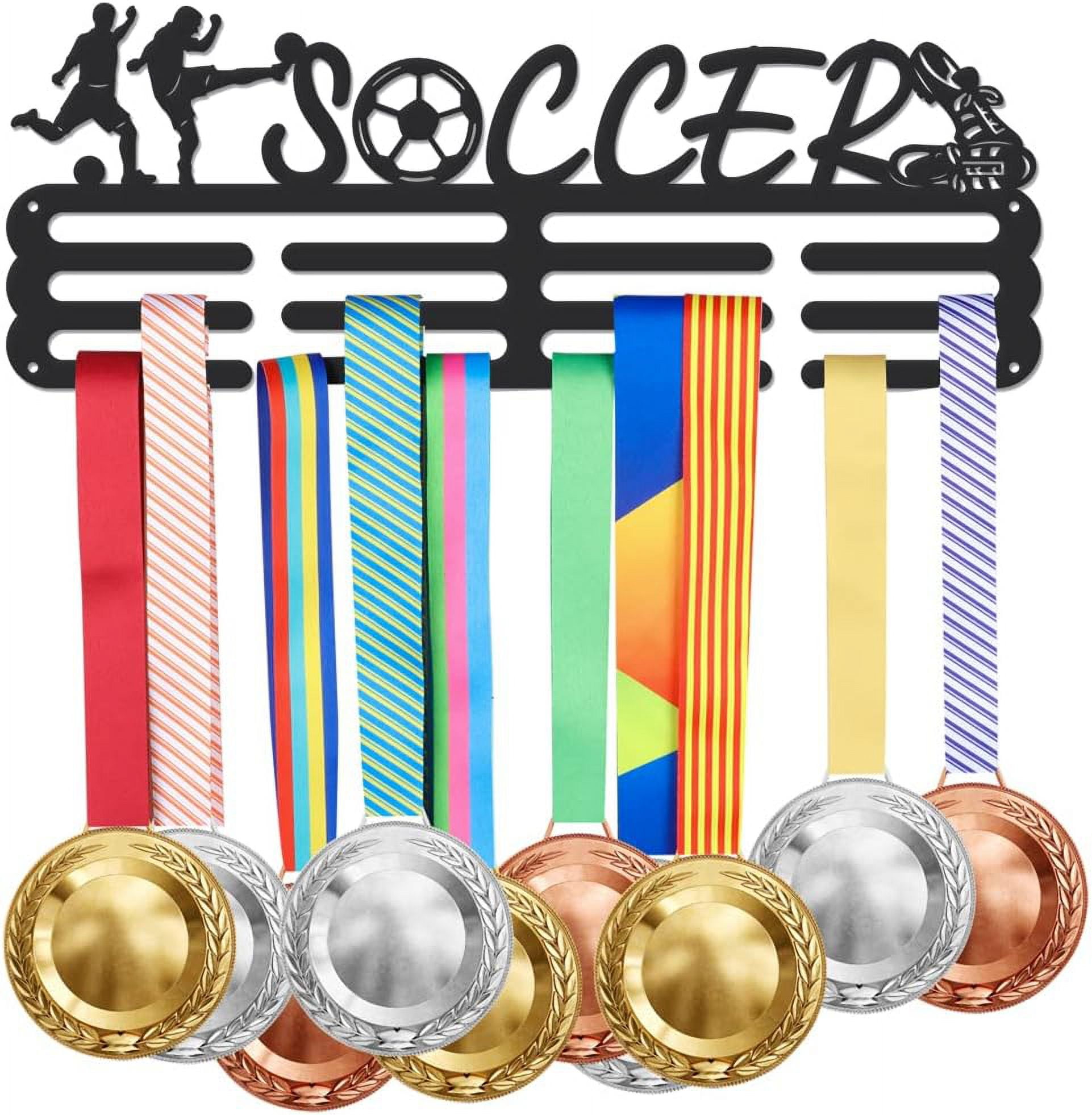 Soccer Medal Hanger Display Sports Medals Display Rack for 60+ Medals ...