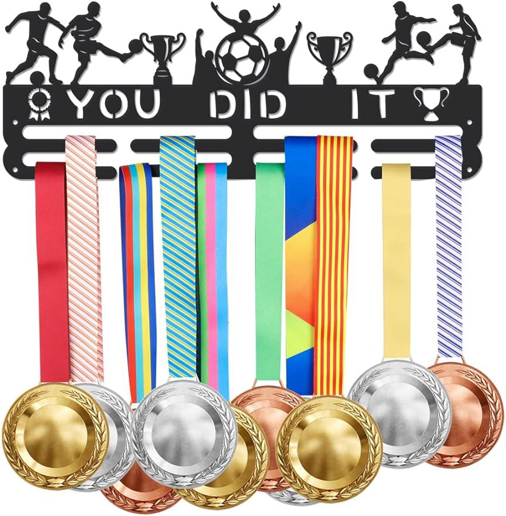 Soccer Medal Hanger Display You Did It Medals Display Rack for Medals ...