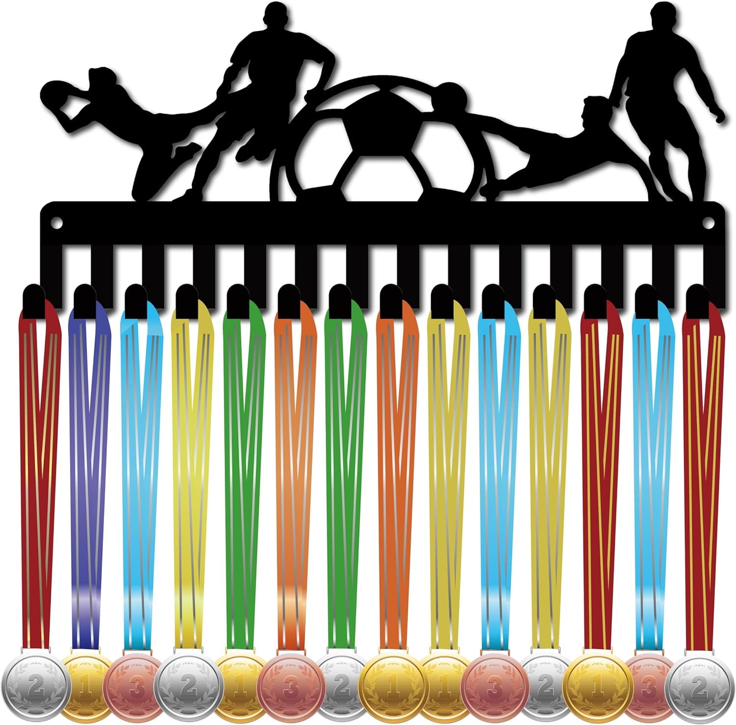 Soccer Medal Holder Display Football Medal Hanger Rack Hooks Small Iron ...