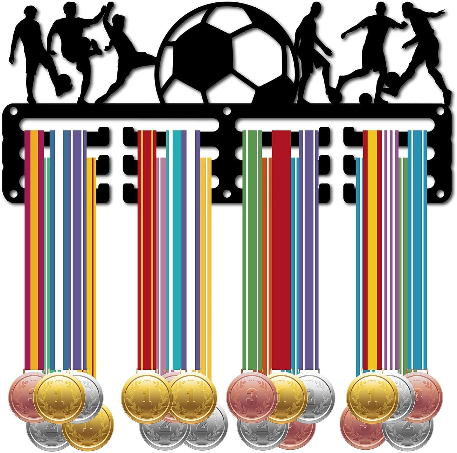 Soccer Medal Holder Display Football Medal Hangers Rack Sports Metal ...