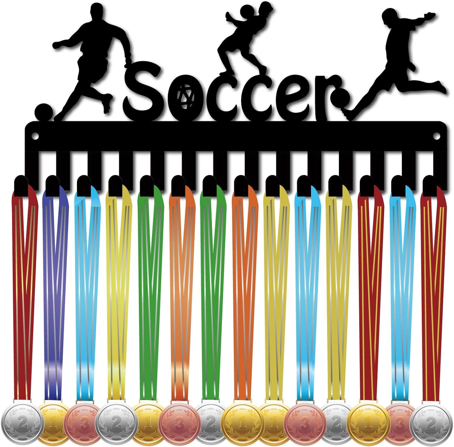 Soccer Medal Holder Football Medal Hanger Display Rack Sports Hanging ...