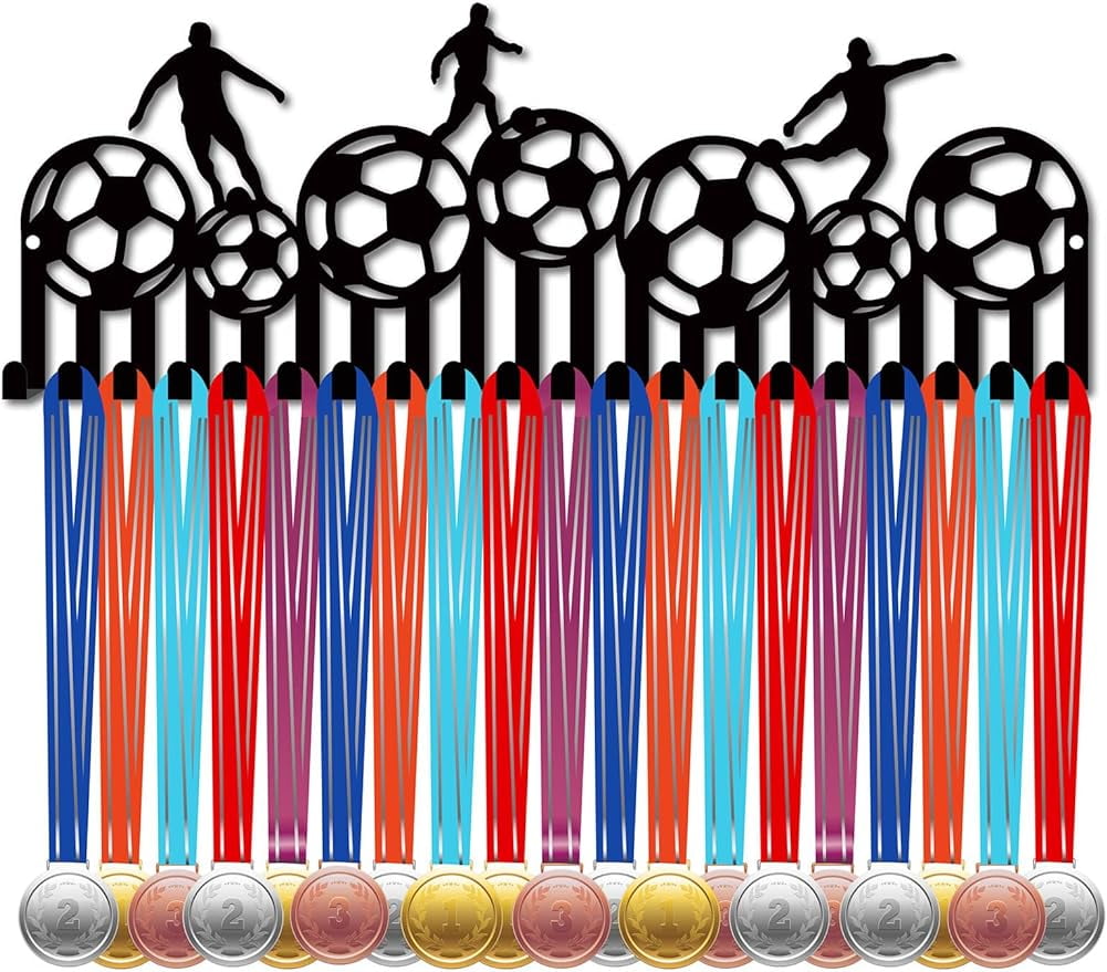 Soccer Medal Holder Football Medal Hanger Display Rack Sports Hanging ...