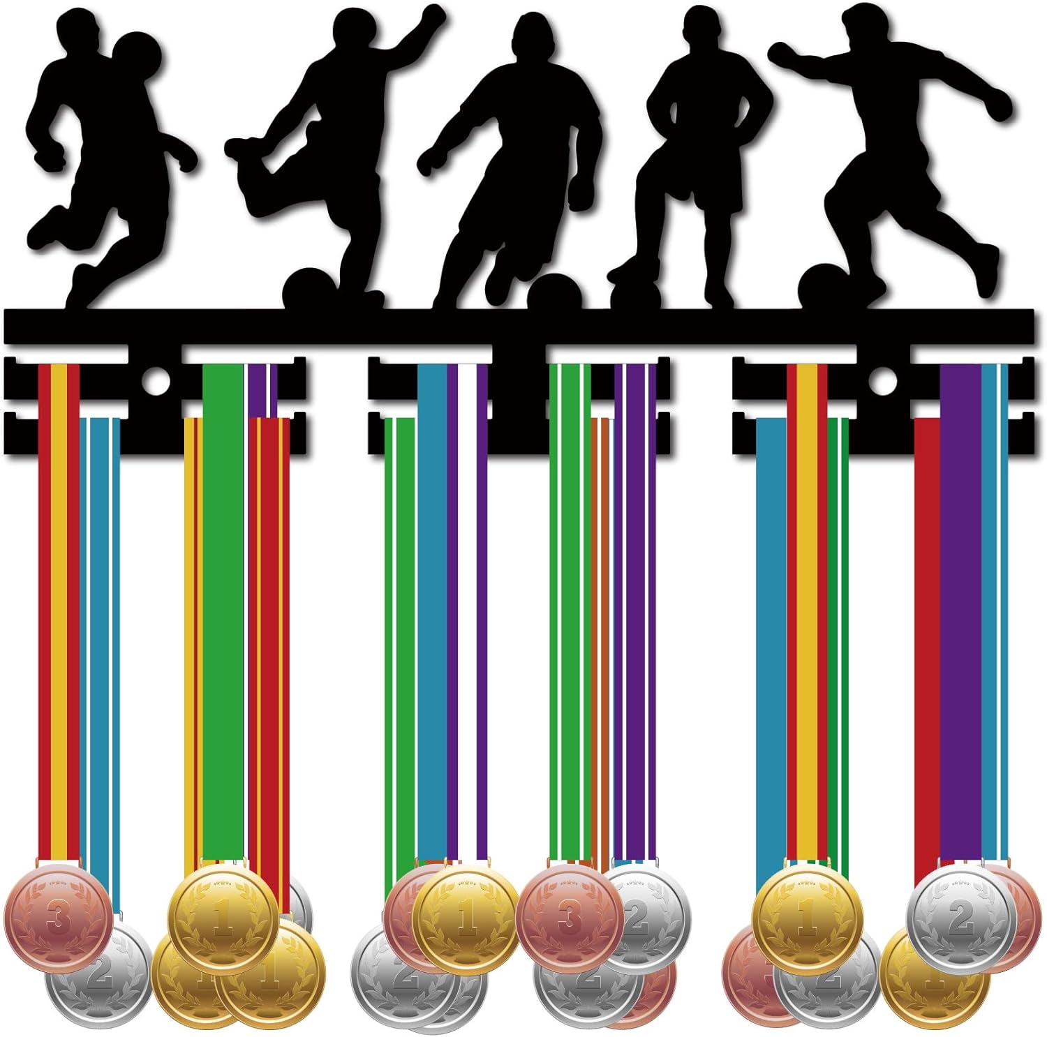 Soccer Medal Holder Medal Hangers Display Football Acrylic Medal Rack ...