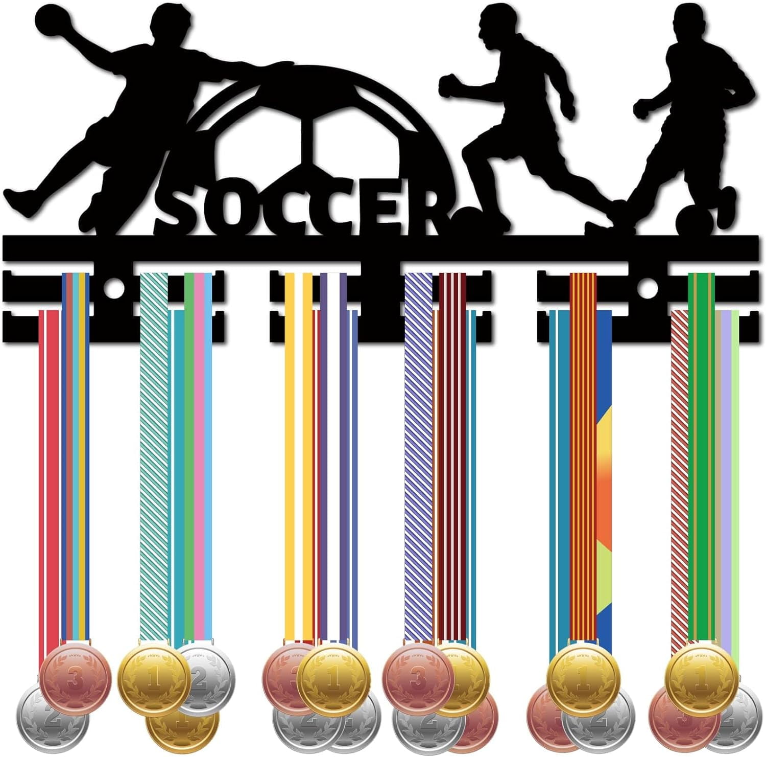 Soccer Medal Holder Medal Hangers Display Football Acrylic Medal Rack ...
