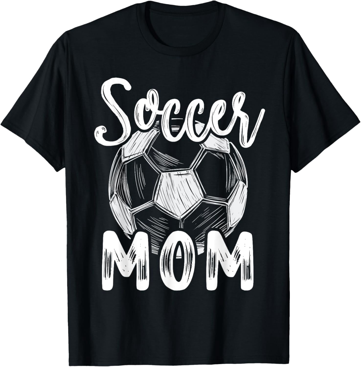Soccer Mom For Women Family Matching Team Player Soccer Ball T-Shirt ...