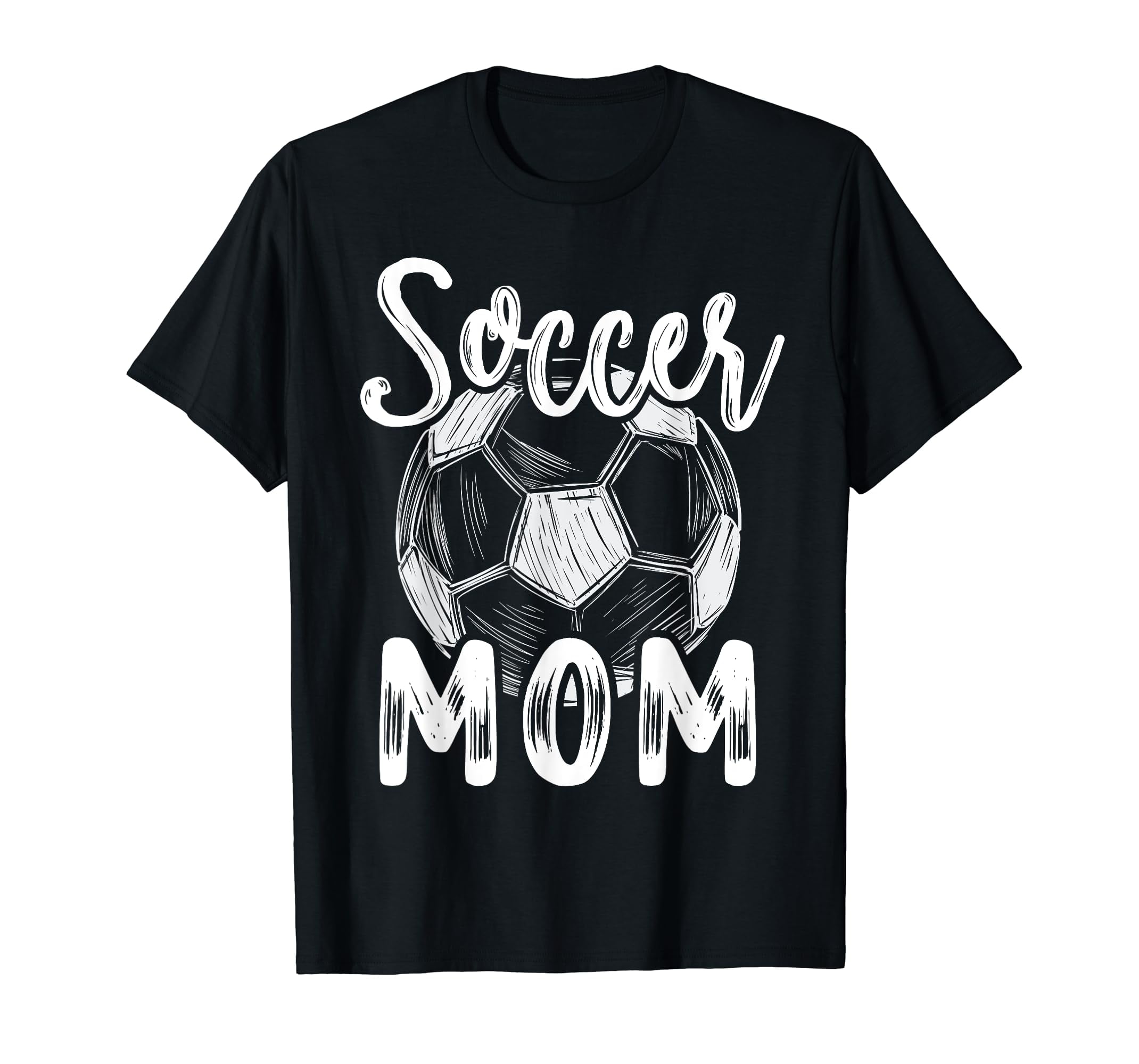 Soccer Mom For Women Family Matching Team Player Soccer Ball T-Shirt ...