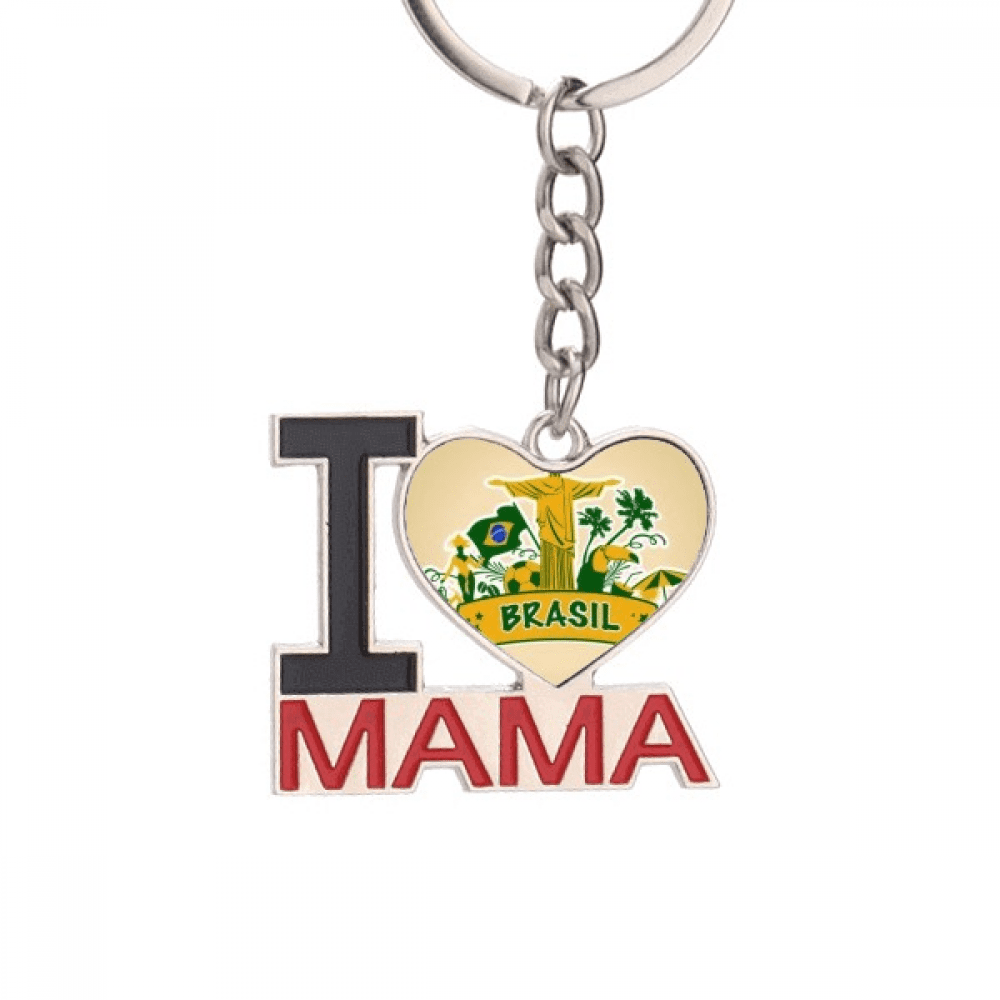 Soccer Mount Corcovado Parrot Brazil Keychain Metal Keyring Holder Love ...