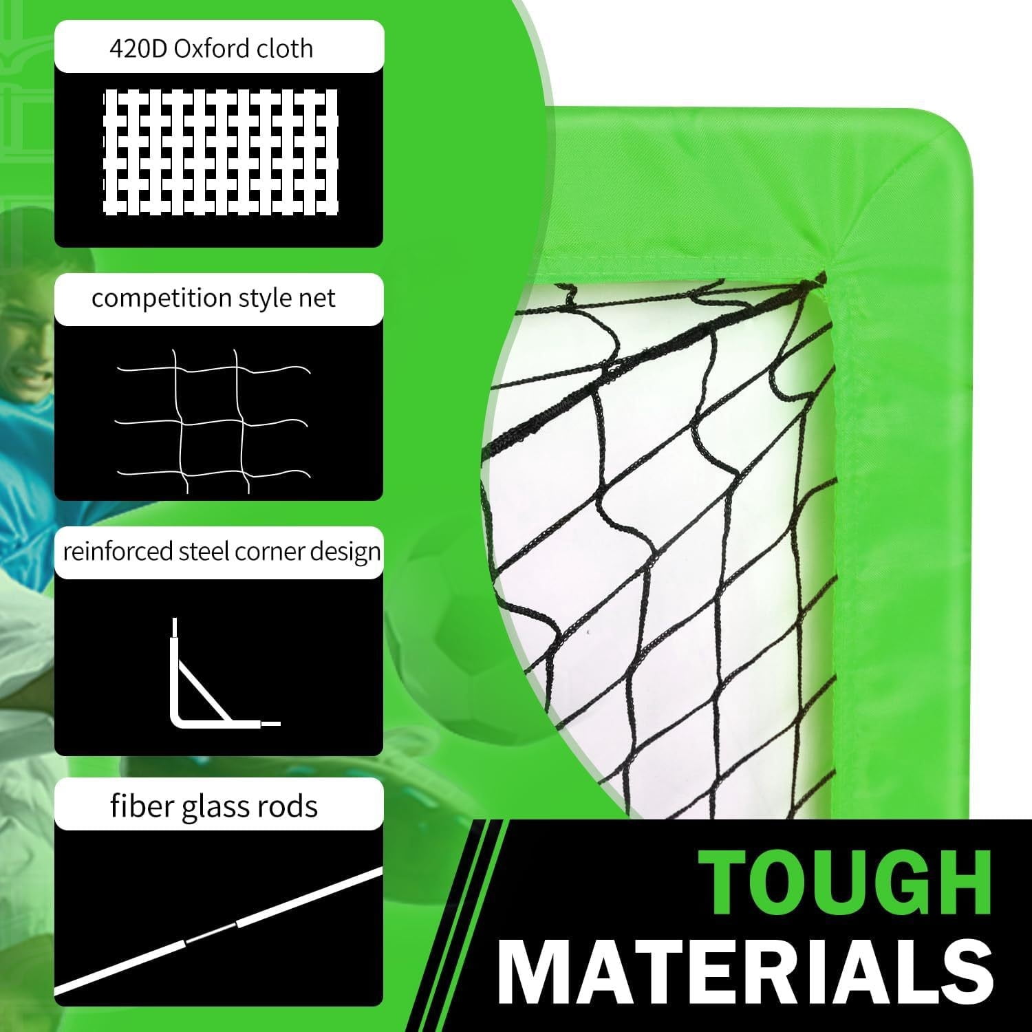 Soccer Nets Training Training Goals Portable Football Set For Kids And ...