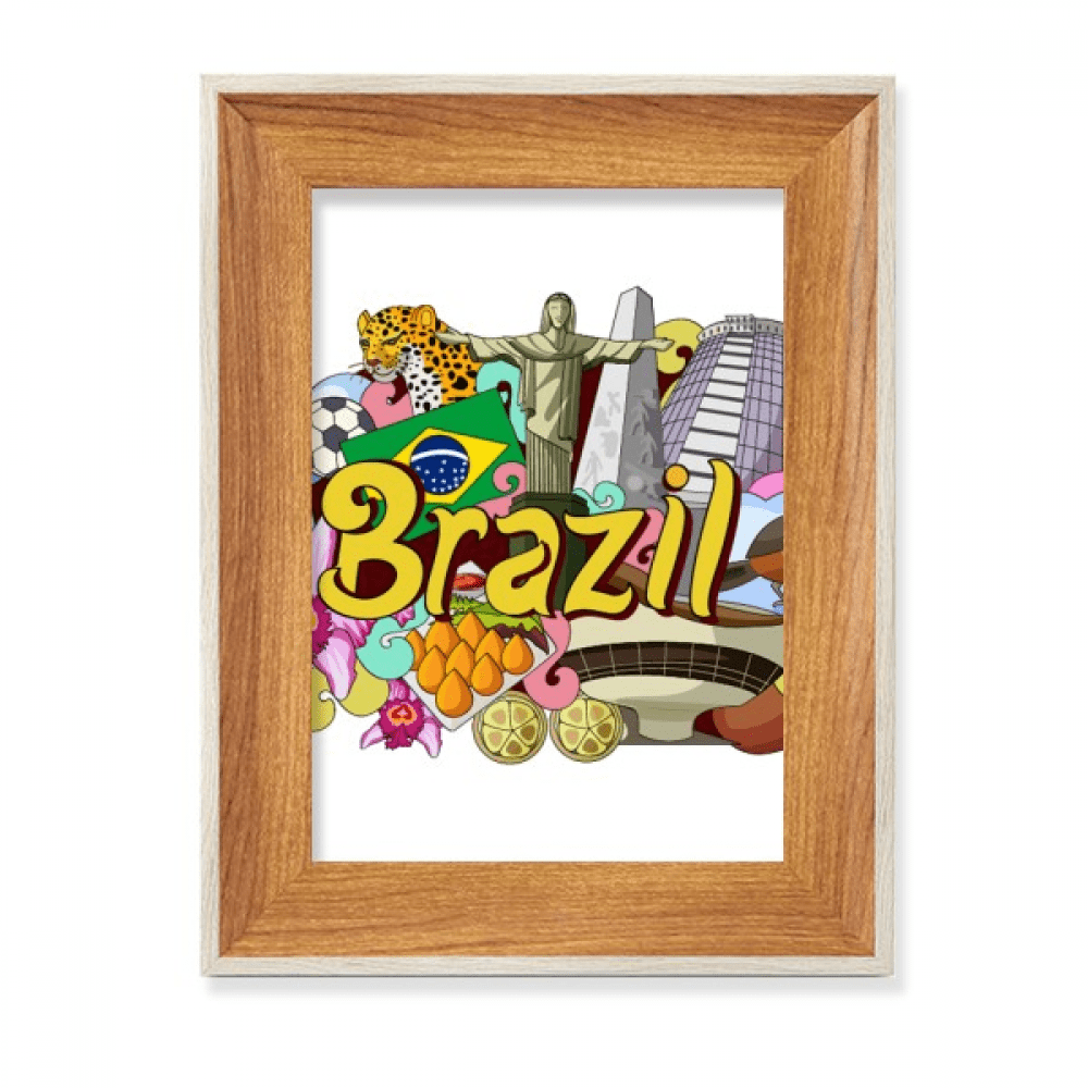 Soccer Oscar Niemeyer Brazil Graffiti Desktop Wooden Photo Frame ...