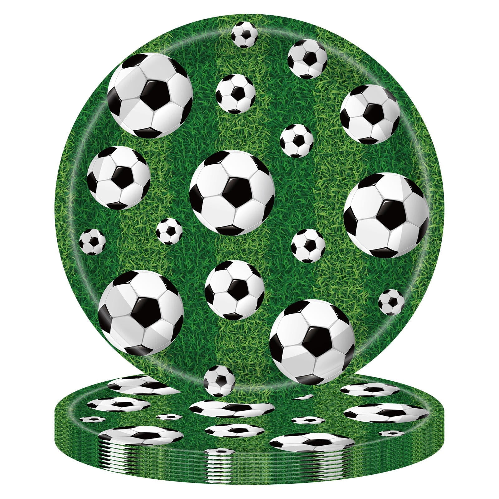 Soccer Party Plates Set of 16, Sports Birthday Party Supplies Soccer ...