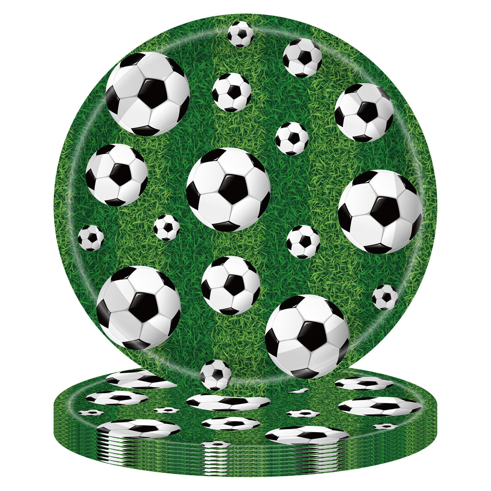 Soccer Party Plates Set of 16, Sports Birthday Party Supplies Soccer ...