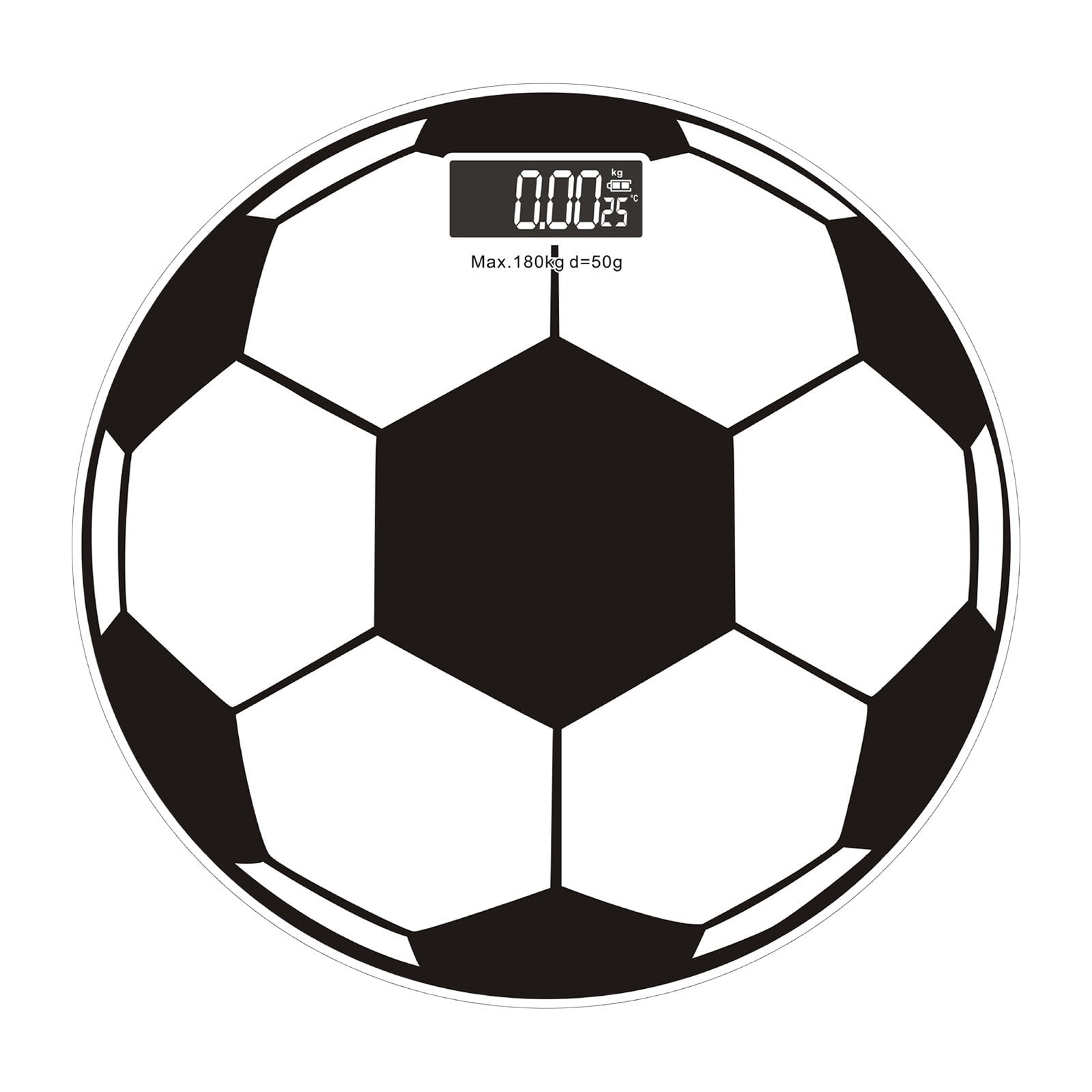 Soccer Patterns Intelligent Electronic Weighing Scale, 11.81" Glass ...