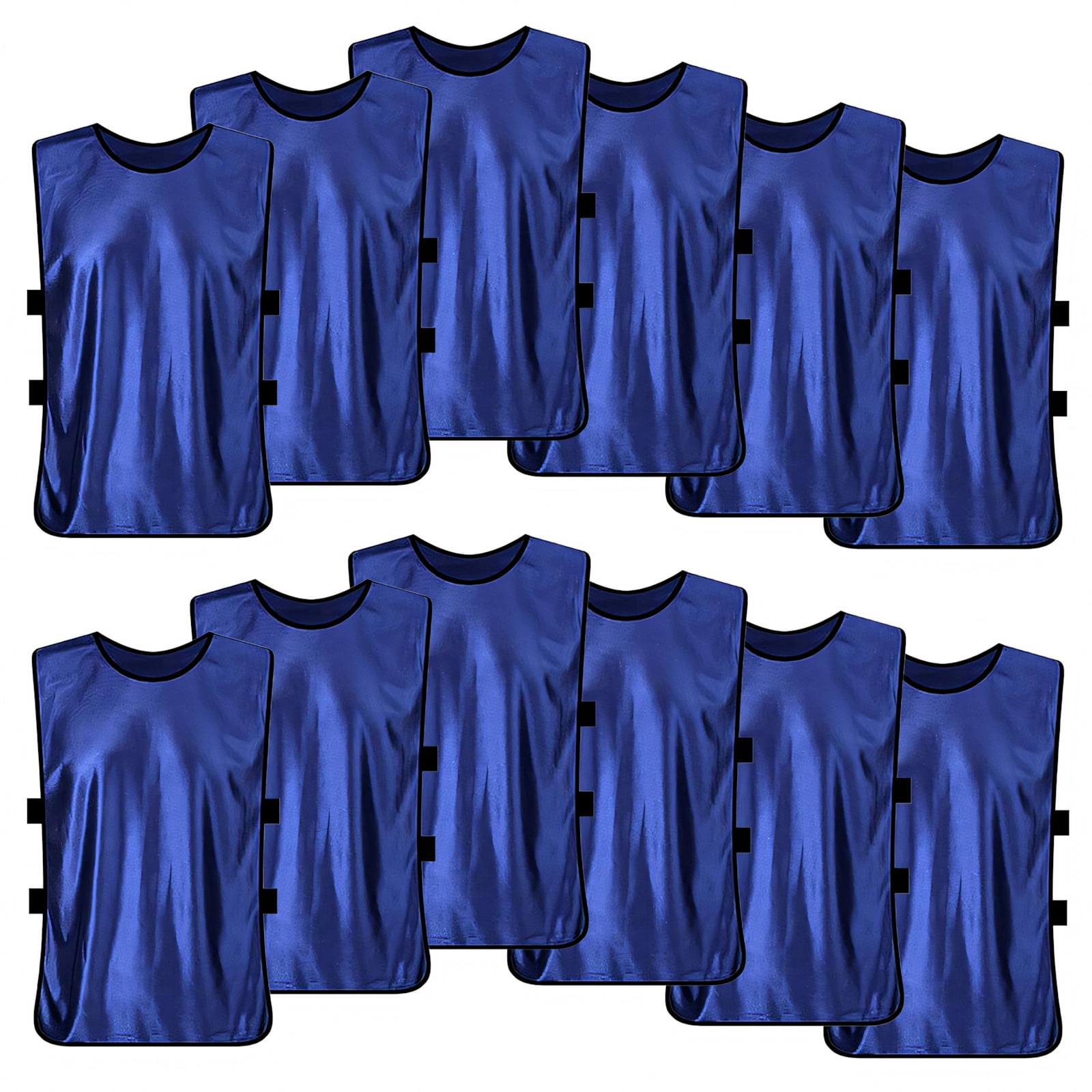 Soccer Pinnies Scrimmage Vests (12 Pack) Sports Jersey for Youth Adult ...
