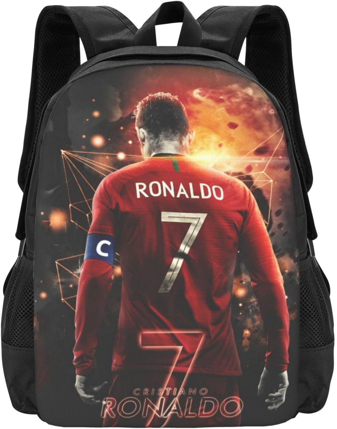 Soccer Player #7 Cristiano Ronaldo Backpack 16.5 Inch For Daily Work ...