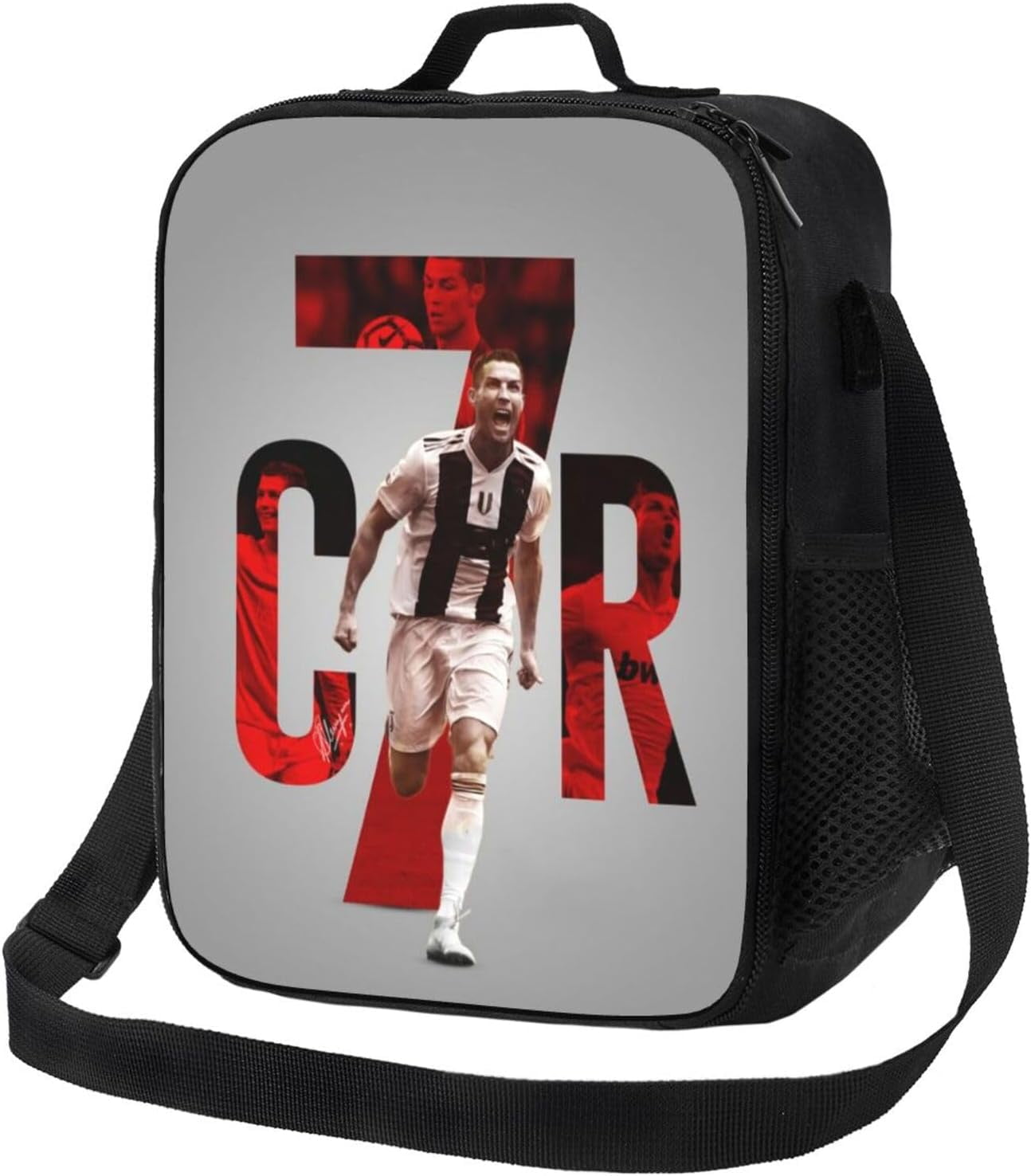 Soccer Player #7 Lunch Bag Cristiano Ronaldo Cooler Bag For School/Work ...