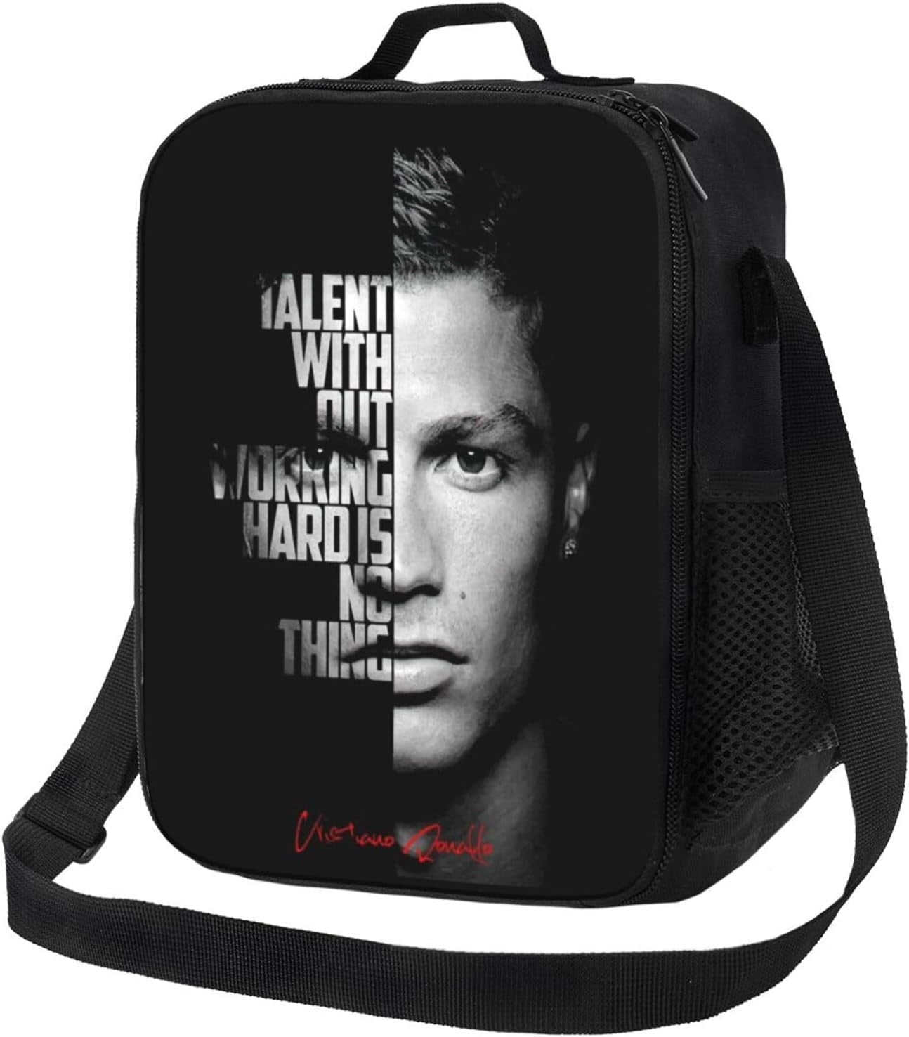 Soccer Player #7 Lunch Bag Cristiano Ronaldo Cooler Bag For School/Work ...