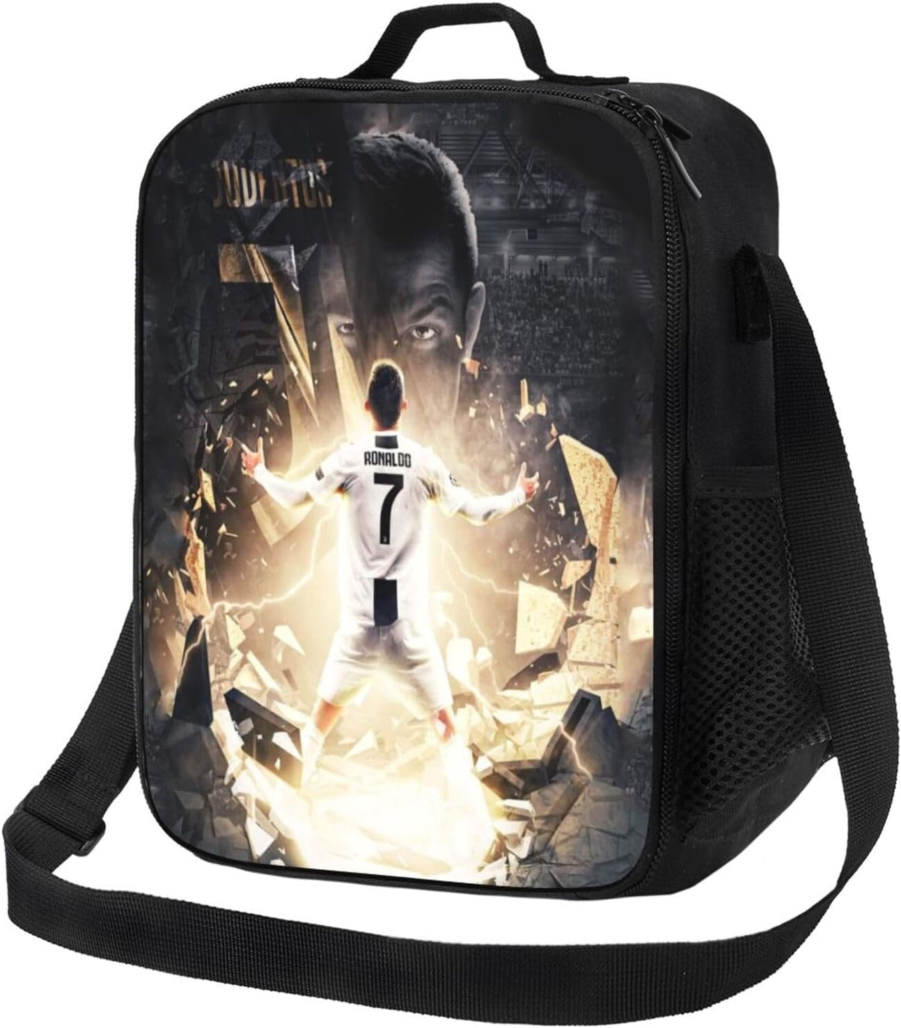 Soccer Player #7 Lunch Bag Cristiano Ronaldo Cooler Bag For School/Work ...