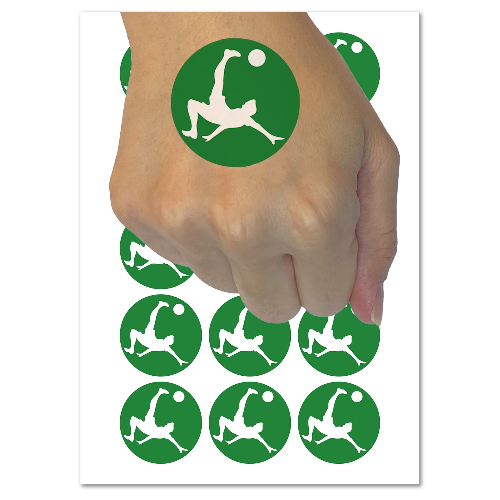 Soccer Player Bicycle Overhead Scissors Kick Ball Association Football ...