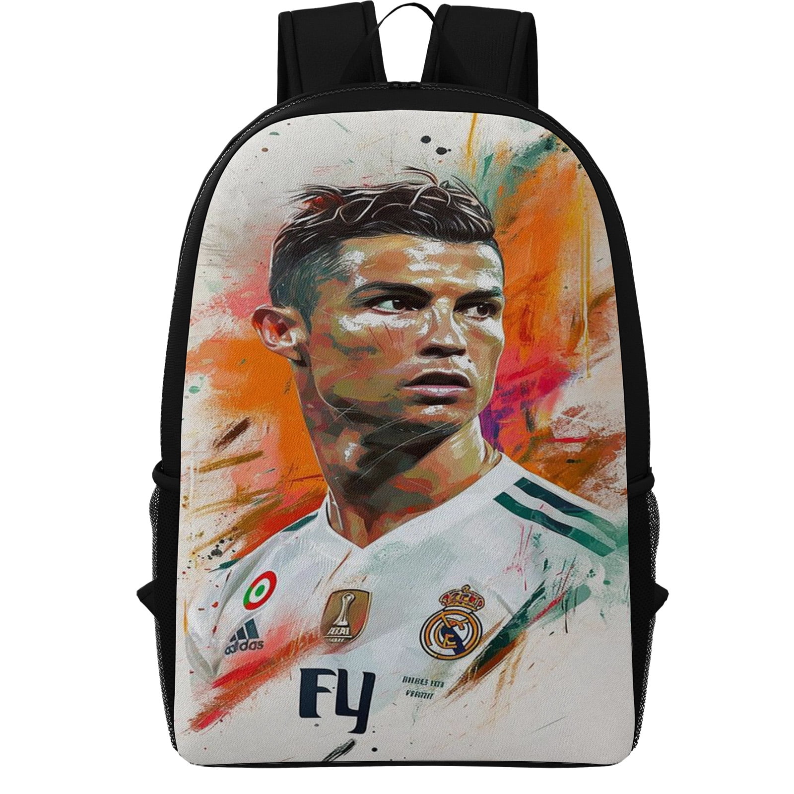 Soccer Player Cristiano Ro-naldo Backpack CR7 Lightweight Canvas ...