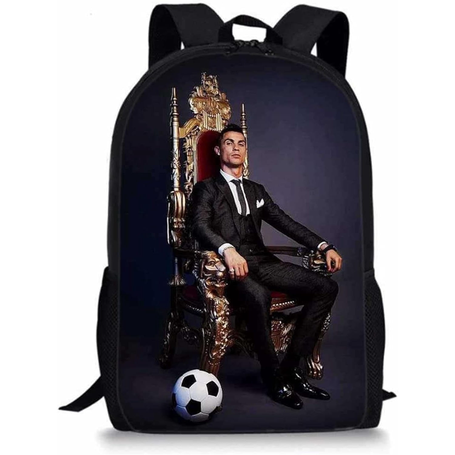 Soccer Player Cristiano Ronaldo Backpack,CR7 Lightweight Canvas Bookbag ...