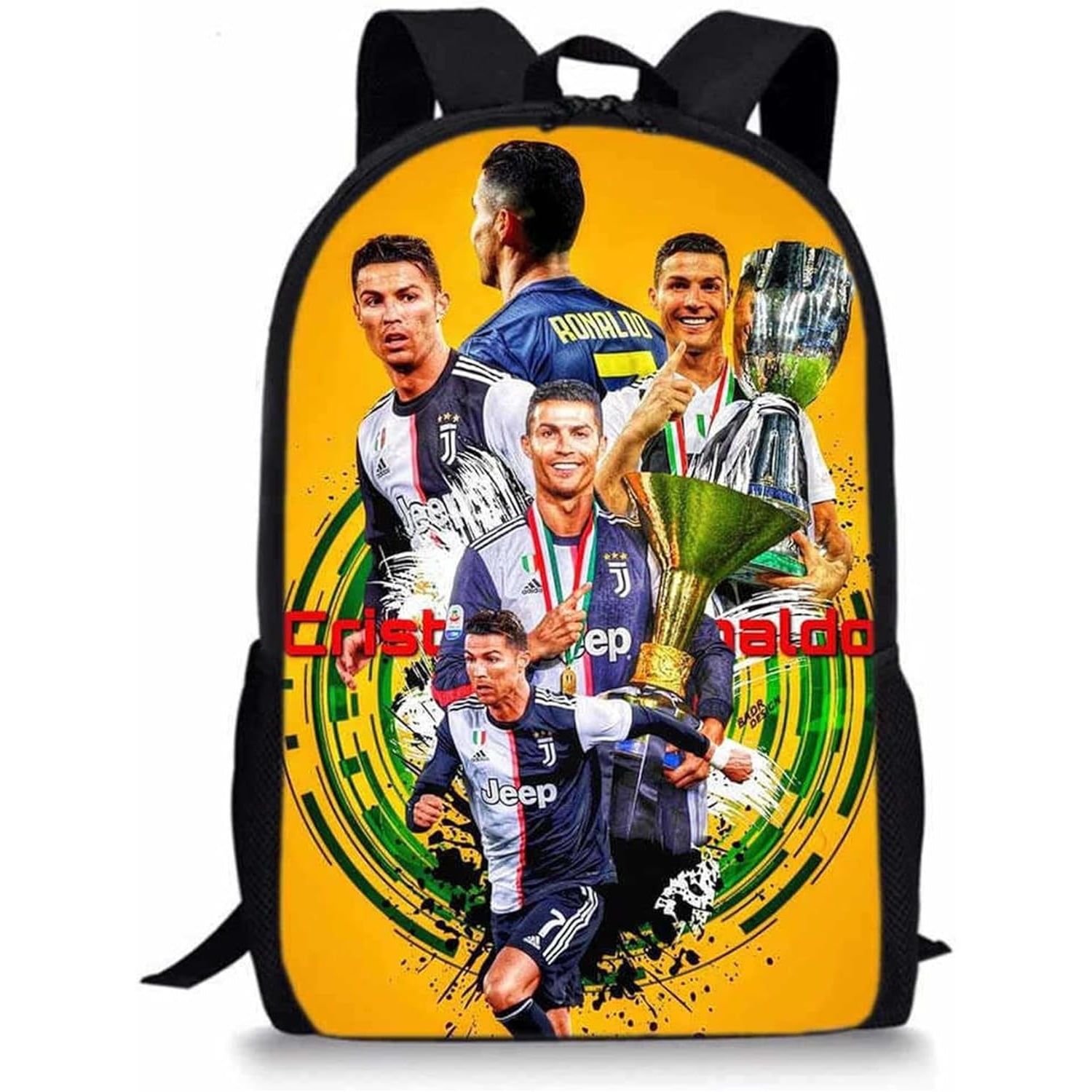 Soccer Player Cristiano Ronaldo Backpack,CR7 Lightweight Canvas Bookbag ...