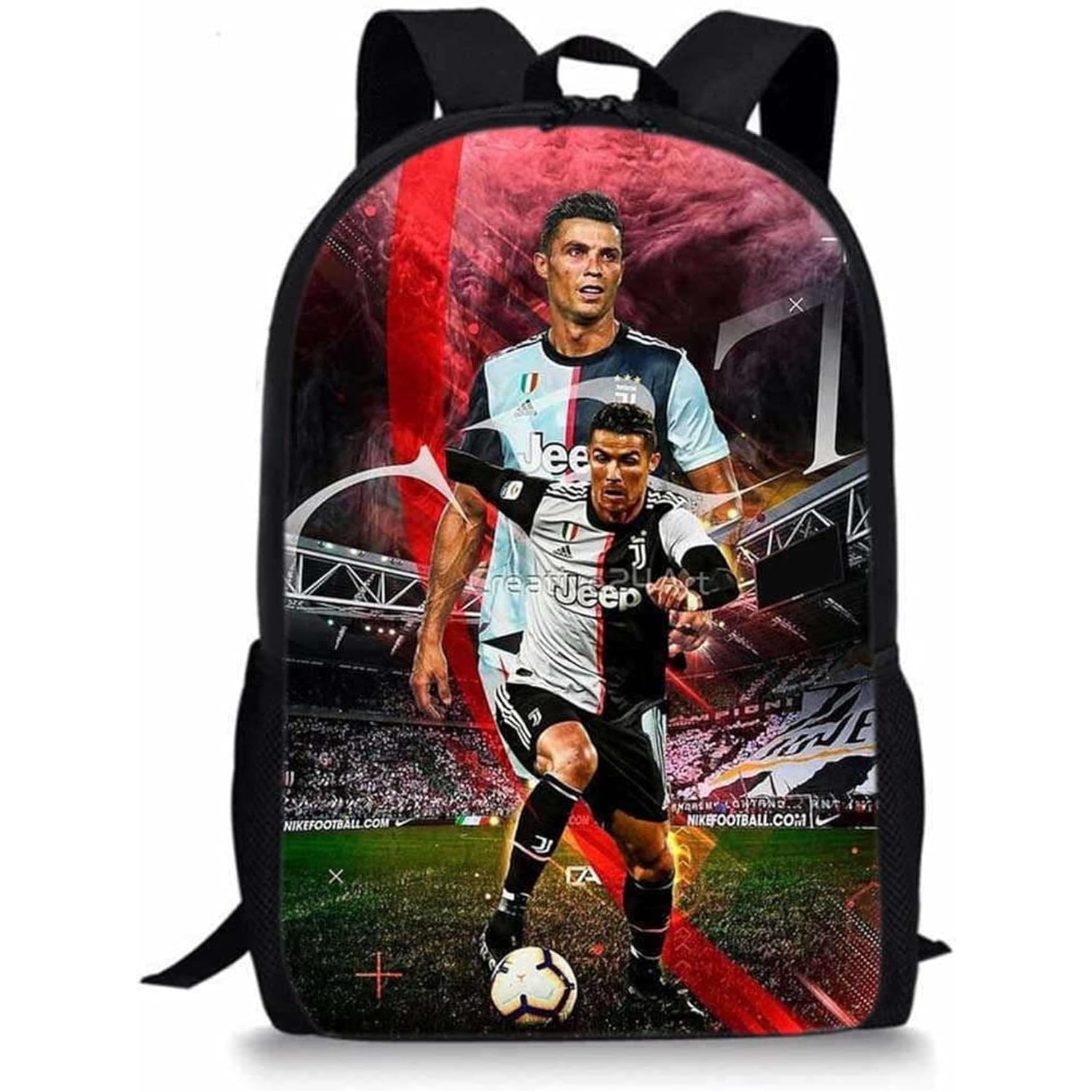 CR7 by Backpack Kids’ Lightweight Canvas Soccer Print Knapsack ...