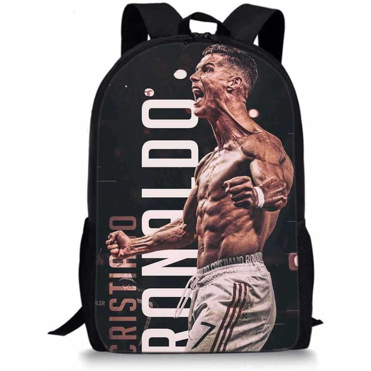 Soccer Player Cristiano Ronaldo Backpack,CR7 Lightweight Canvas Bookbag ...