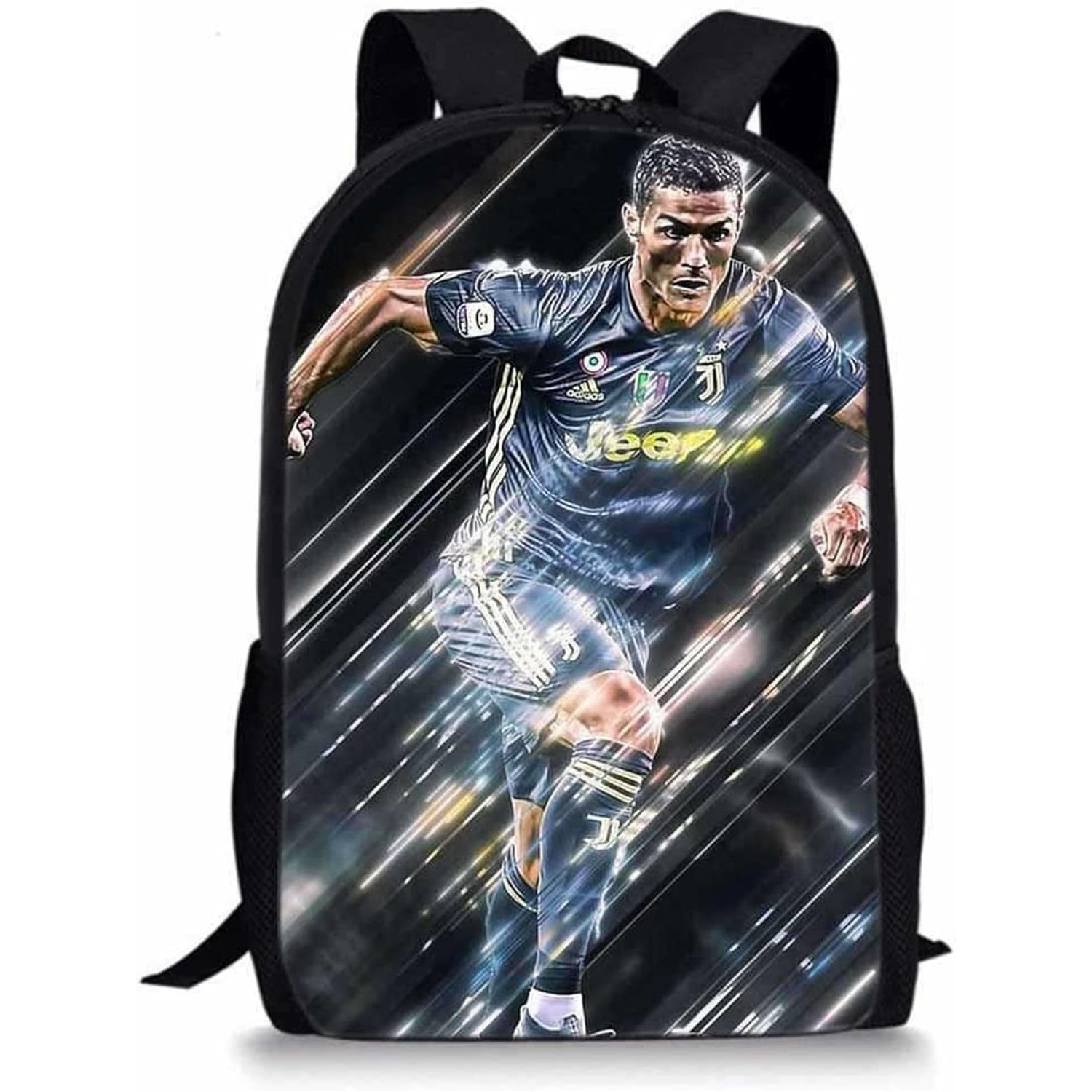 Soccer Player Cristiano Ronaldo Backpack,CR7 Lightweight Canvas Bookbag ...