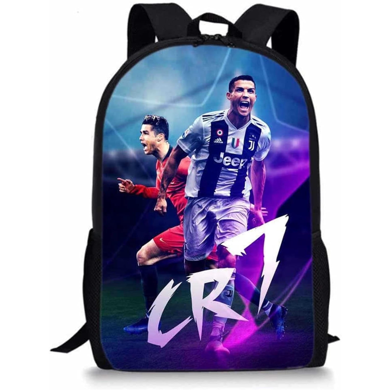 Soccer Player Cristiano Ronaldo Backpack,CR7 Lightweight Canvas Bookbag ...
