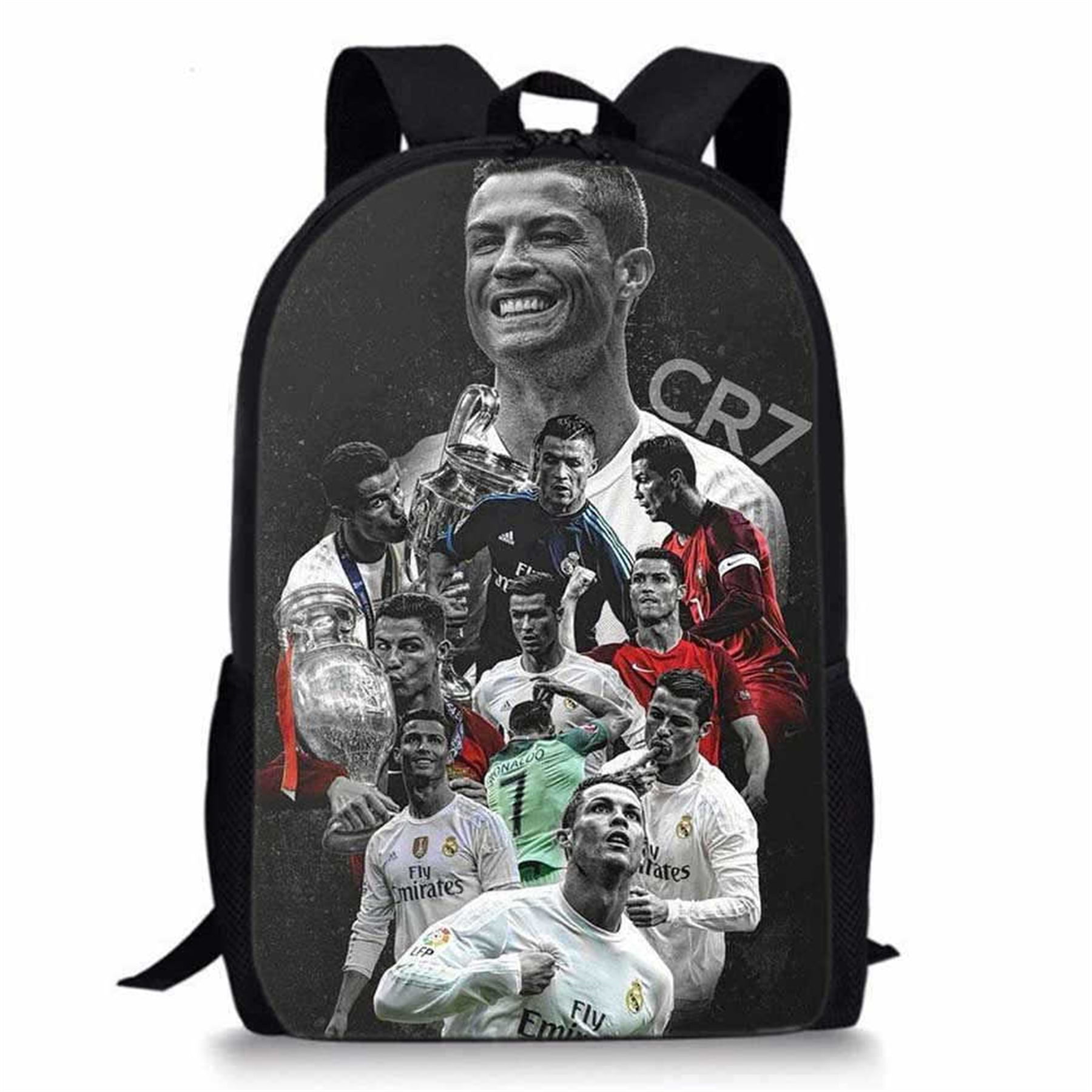 Soccer Player Cristiano Ronaldo Backpack-Student Back to School Bookbag ...