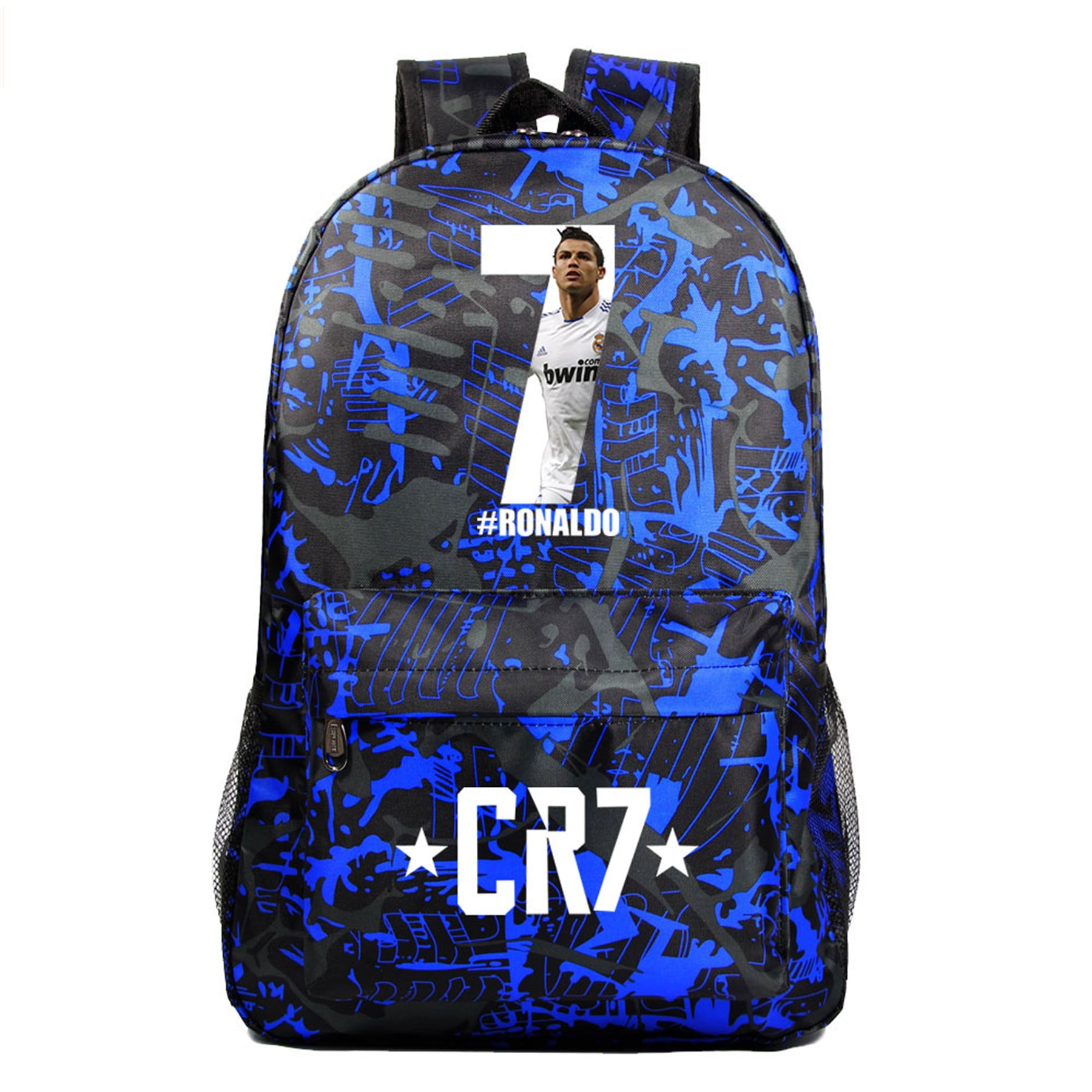 Soccer Player Cristiano Ronaldo Classic Backpack-Student School Bookbag ...