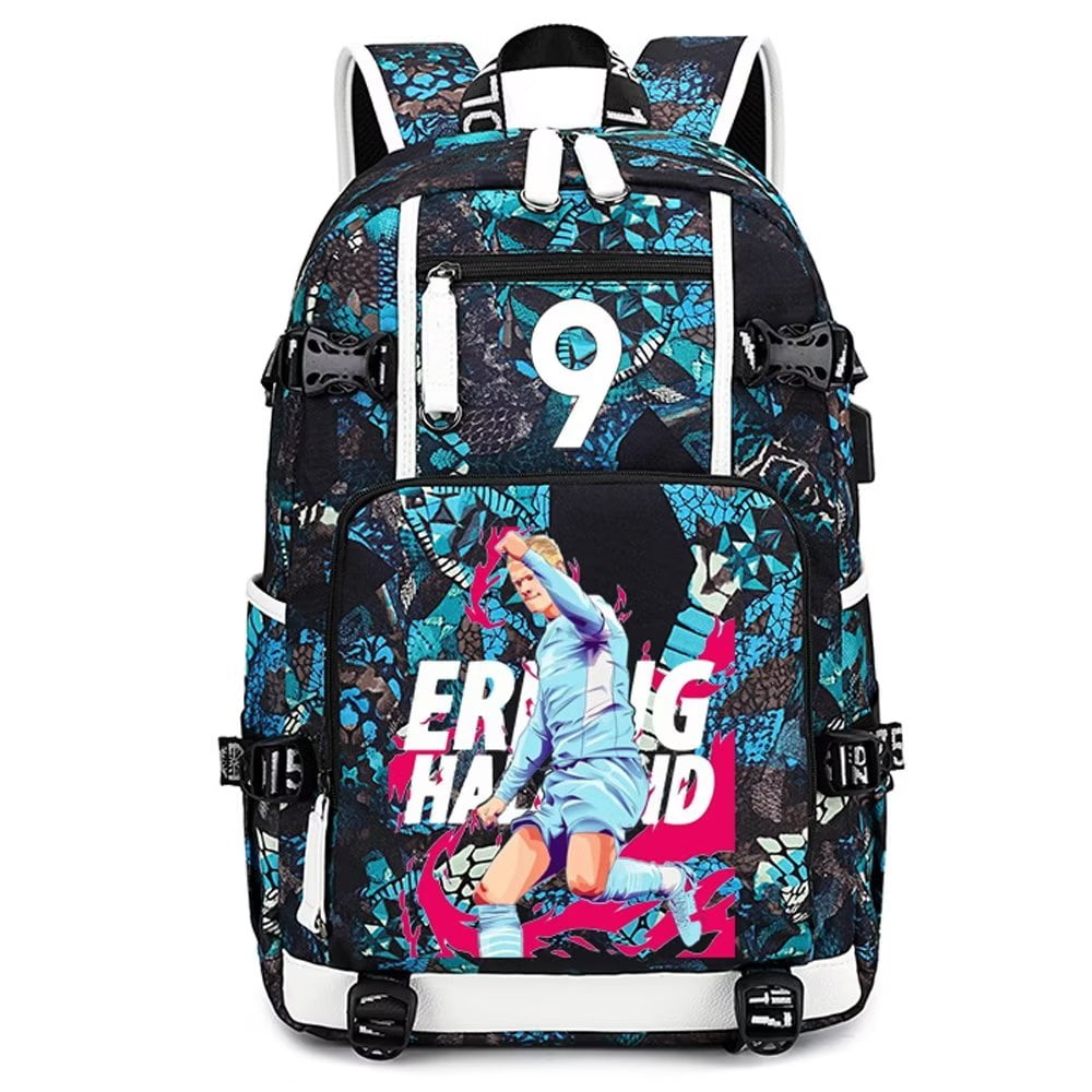 Soccer Player E-Haaland- Multifunction Backpack Travel Taptop Daypack ...