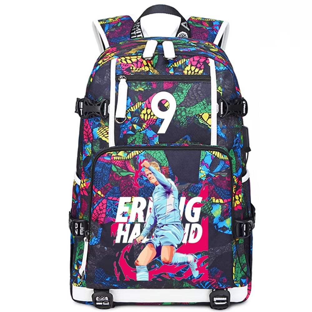 Soccer Player E-Haaland- Multifunction Backpack Travel Taptop Daypack ...