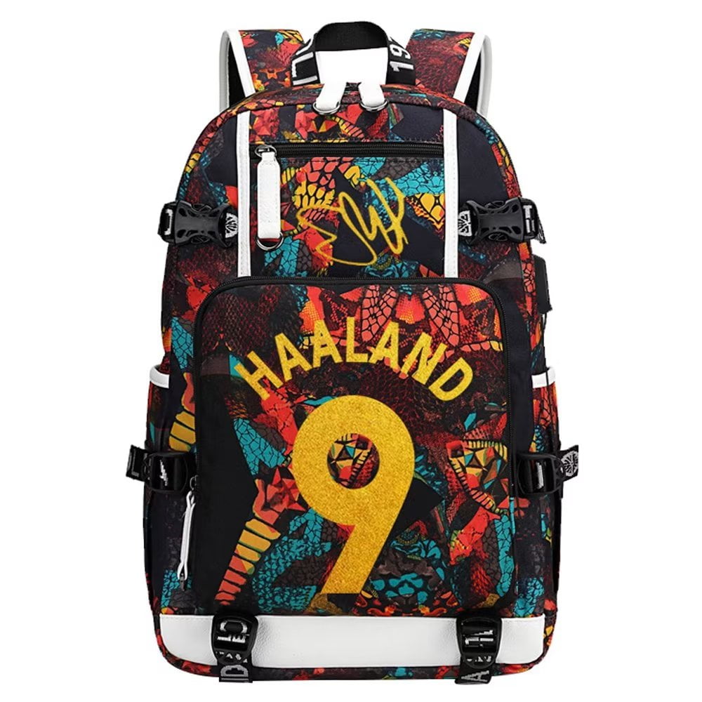 Soccer Player E-Haaland- Multifunction Backpack Travel Taptop Daypack ...