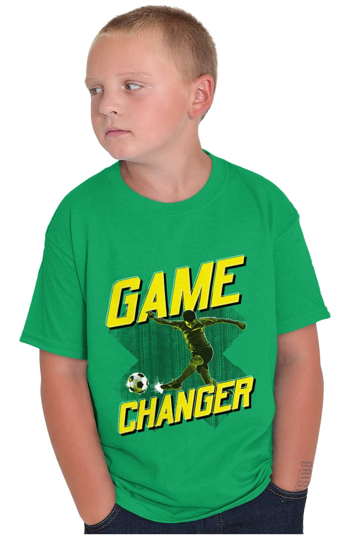 Soccer Player Fan Game Changer Boys Kids T Shirt Tees Tops Teen Brisco ...