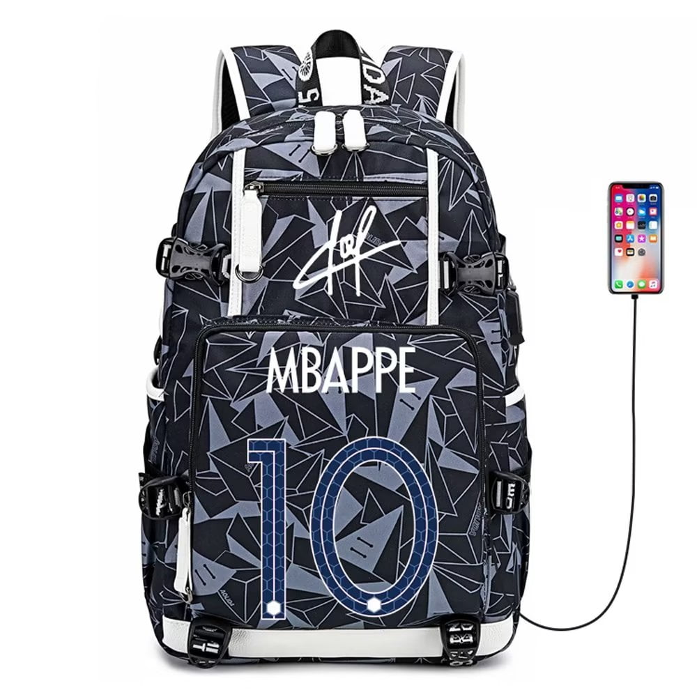 Soccer Player K-Mbappe- Multifunction Backpack Travel Taptop Daypack ...