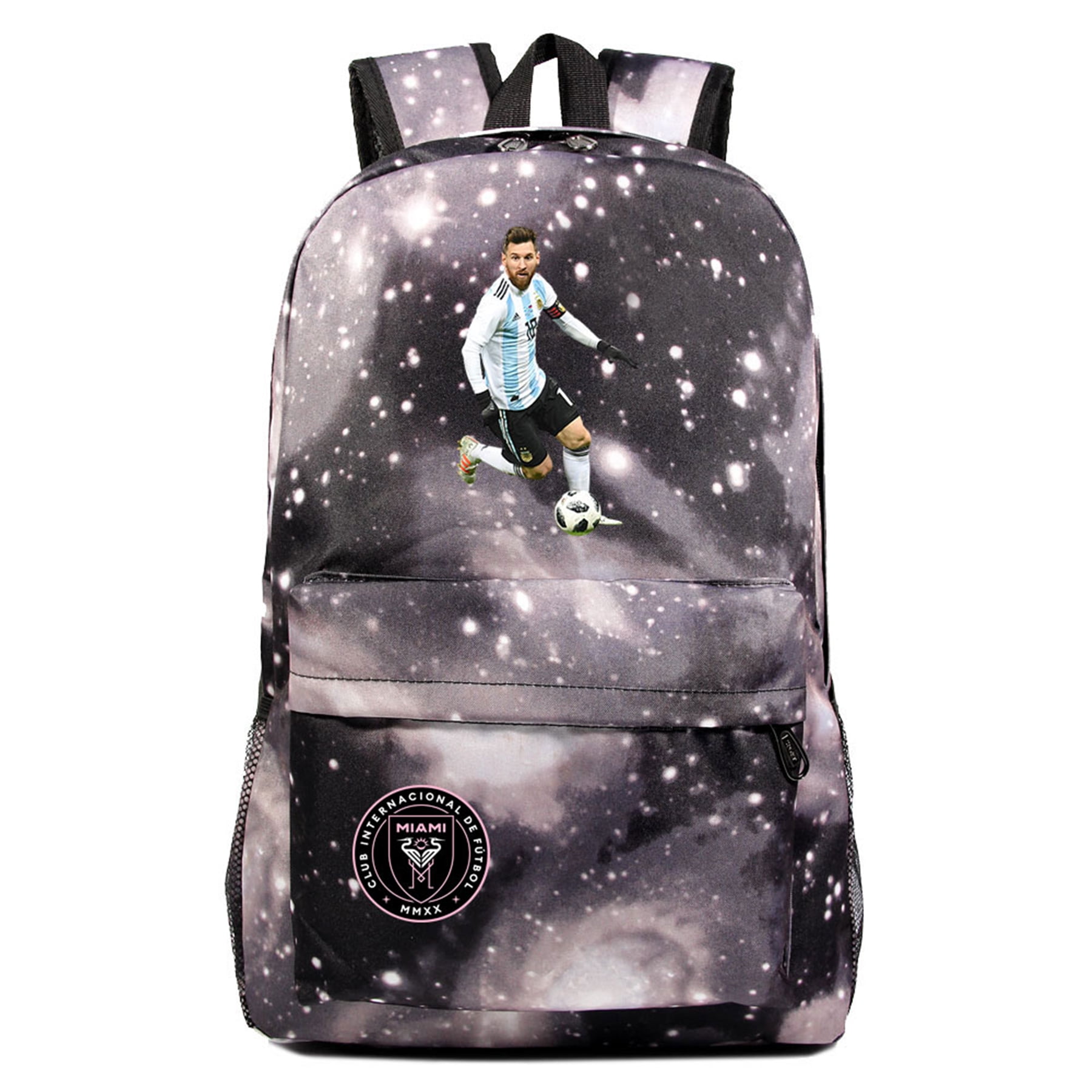 Soccer Player Messi_10 Backpack-Waterproof Canvas Travel Knapsack-Large ...