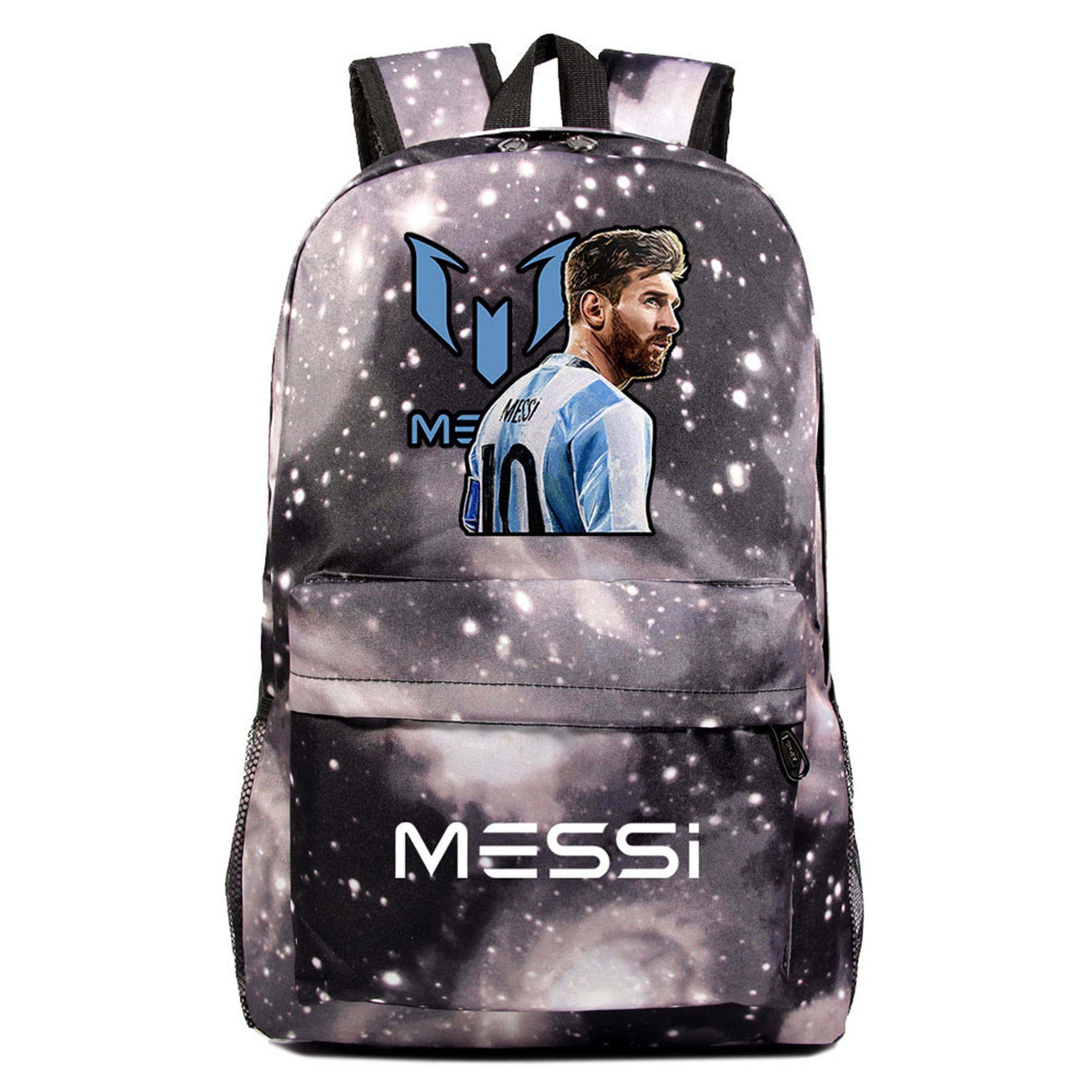 Soccer Player Messi_10 Canvas Backpack-Student Back to School Bookbag ...