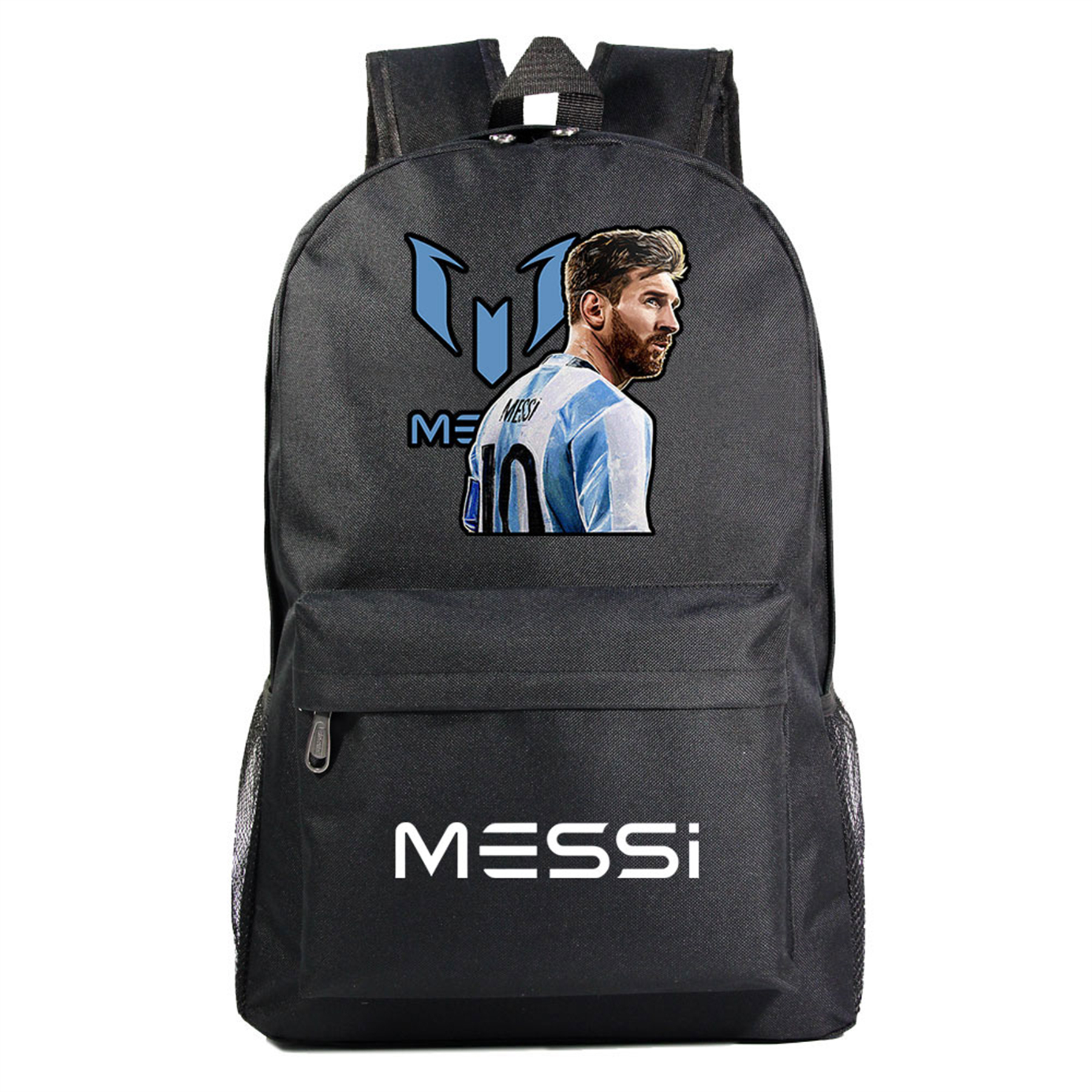 Soccer Player Messi_10 Canvas Backpack-Student Back to School Bookbag ...