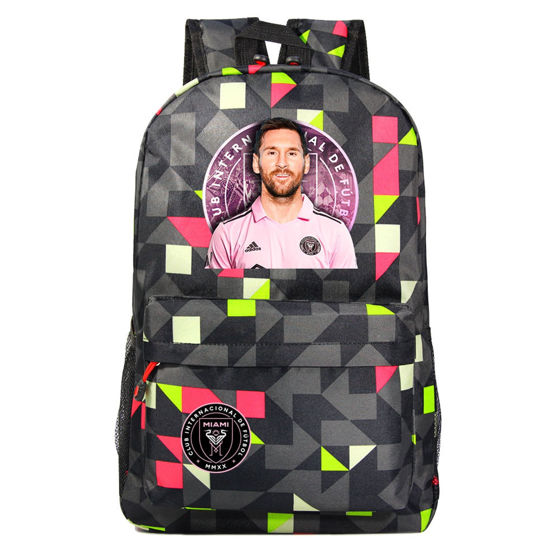 Soccer Player Messi_10 Canvas Backpack-Waterproof Daily Knapsack-Travel ...