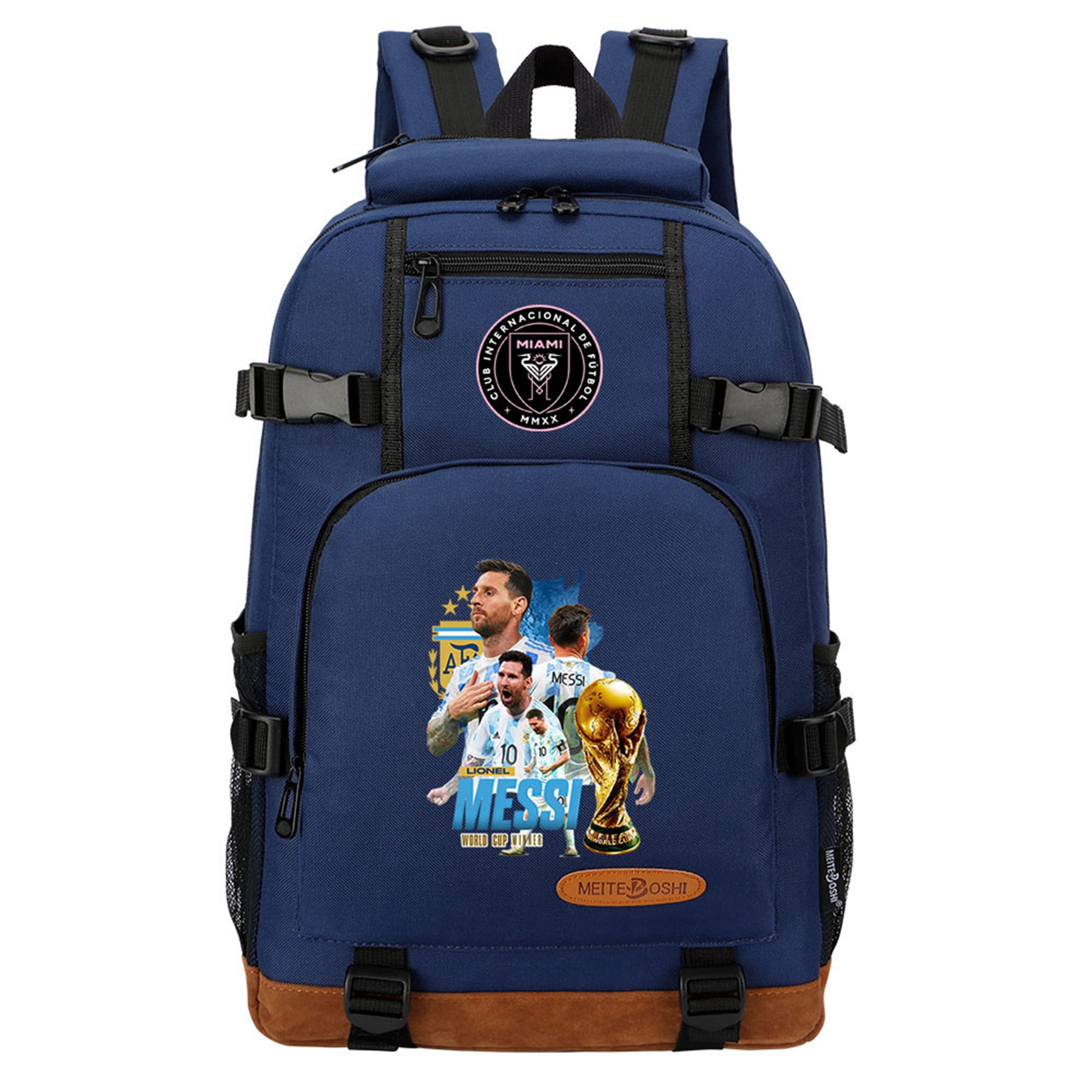 Soccer Player Messi_10 School Backpack Student Large Canvas Bookbag ...