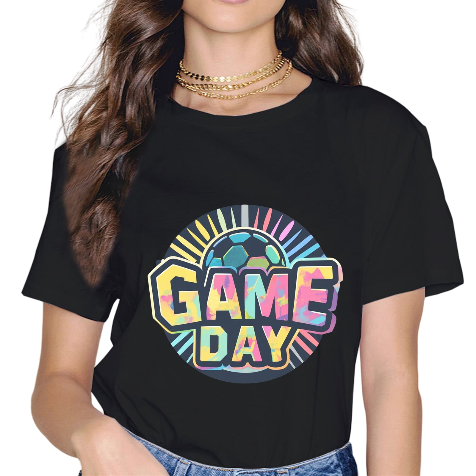 Soccer Player Soccer Ball Tie Dye Game Day Soccer T-Shirt - Walmart.com
