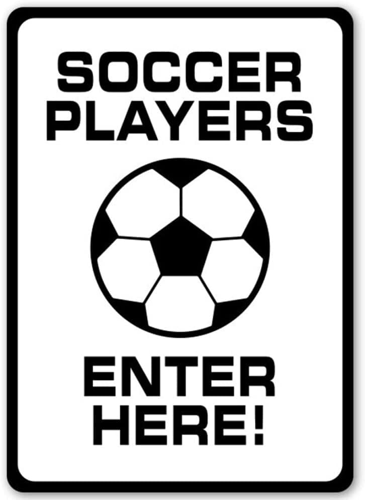Soccer Players Enter Sign, Soccer Room Entrance, Soccer Room, Soccer ...