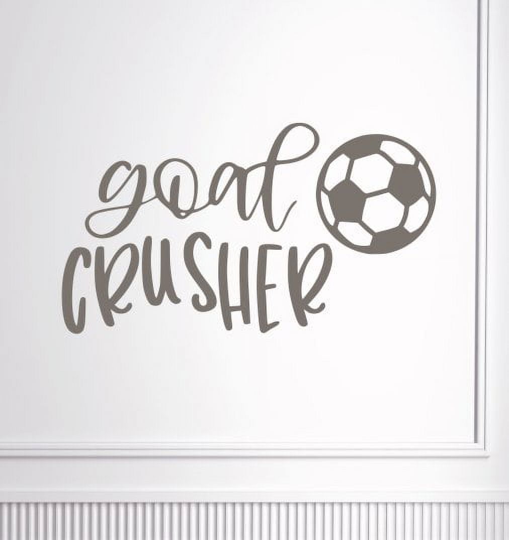 Soccer Quotes Wall Decor Decal Goal Crusher Vinyl Stickers Bedroom Art ...
