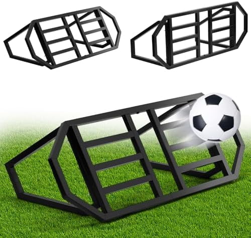 Soccer Rebounder Board, 2 Angles Soccer Wall, Portable Metal Soccer ...