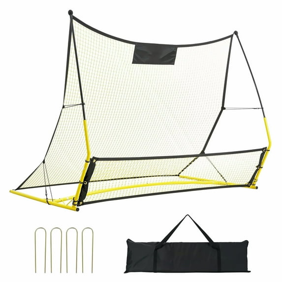 Soccer Rebounder Net, 2-IN-1 Portable Soccer Trainer 71x40", Iron ...