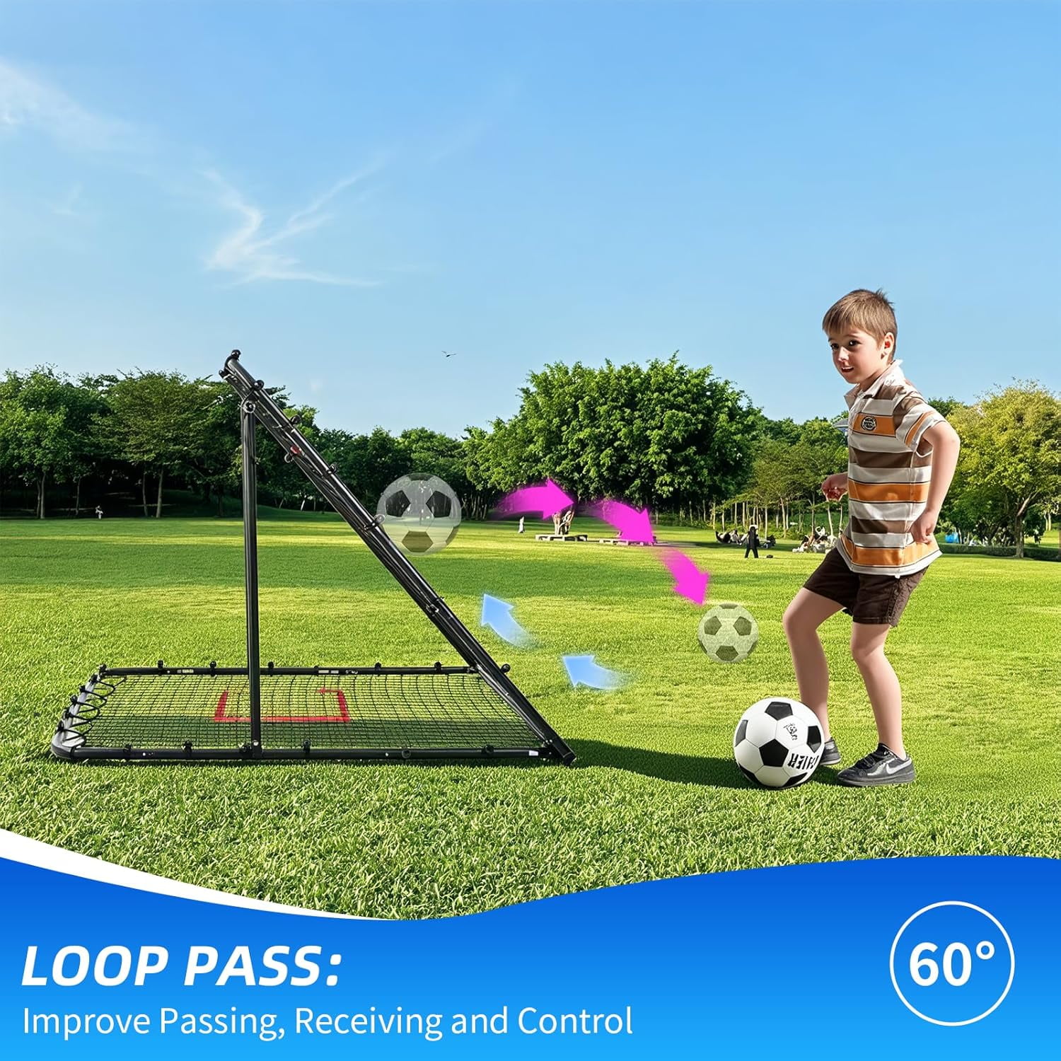 Soccer Rebounder Net, Double Sided Bounce RebounderNet, Basketball ...