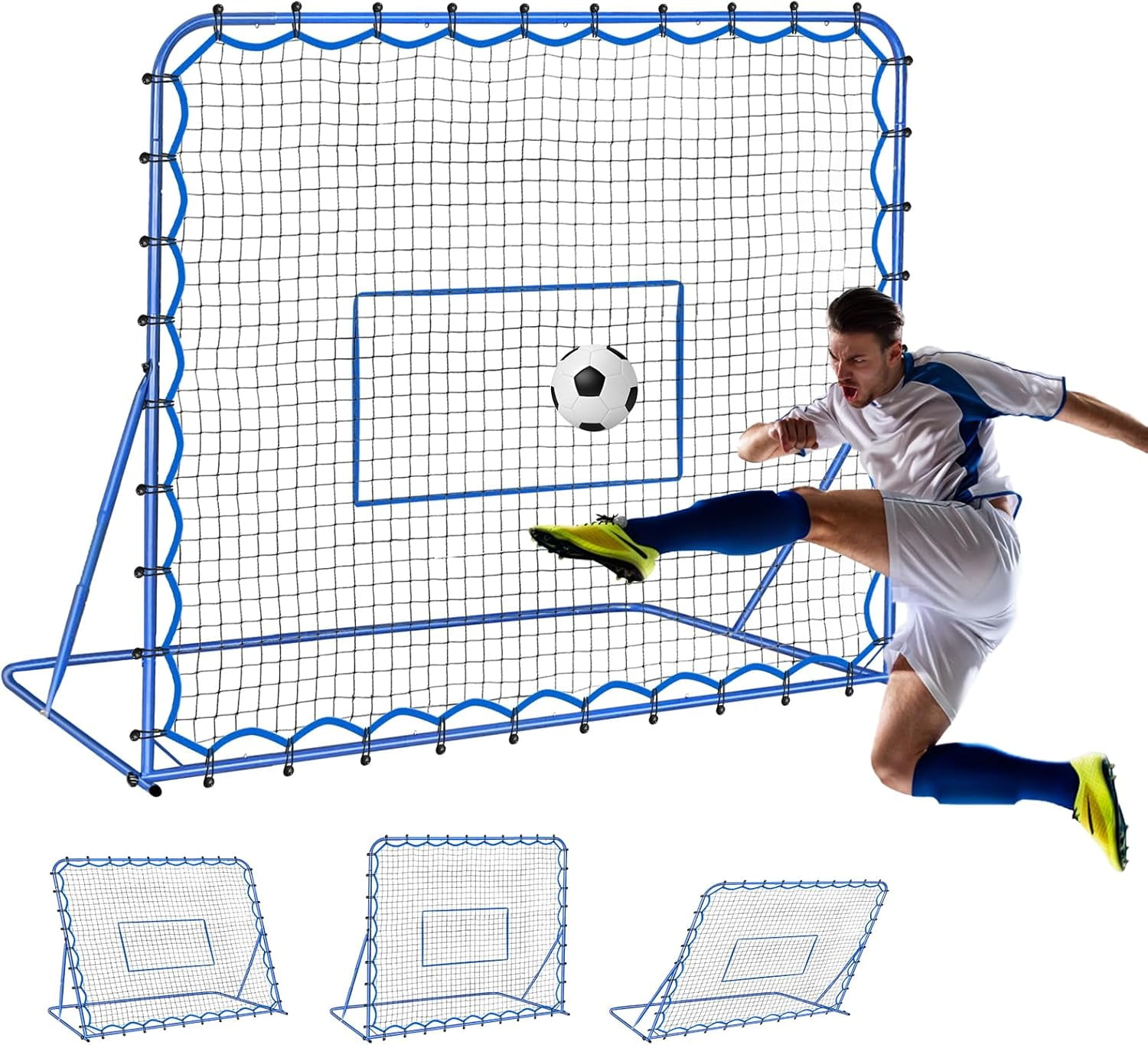 Soccer Rebounder Net, Quick-Switch Angle Soccer Training for Control ...