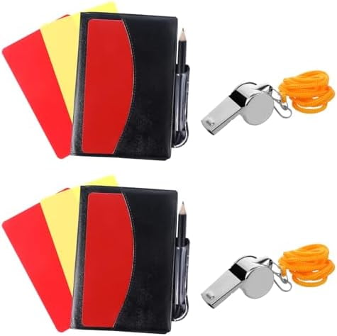 Soccer Referee Kit Include Red Yellow Soccer Referee Cards Black ...